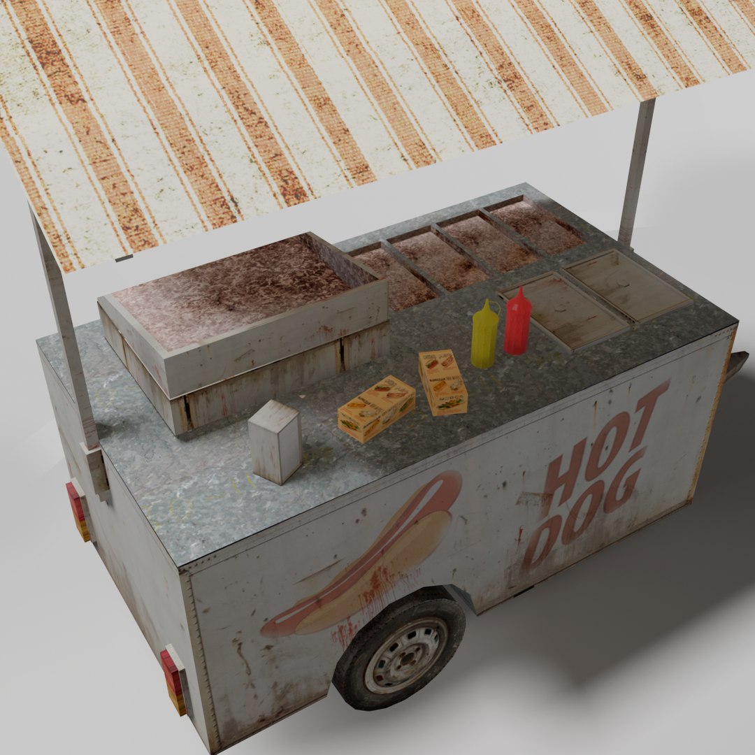 3D Model Cart Food - TurboSquid 1363715