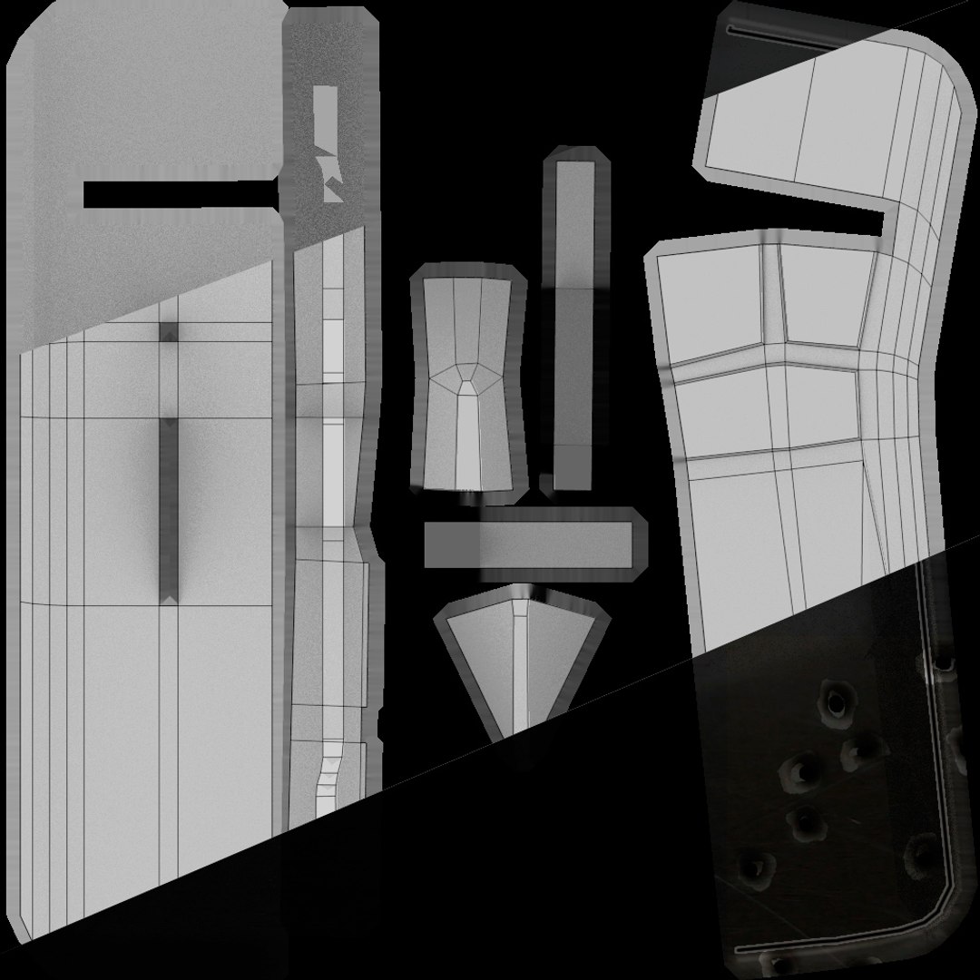 3d Riot Military Shield Model