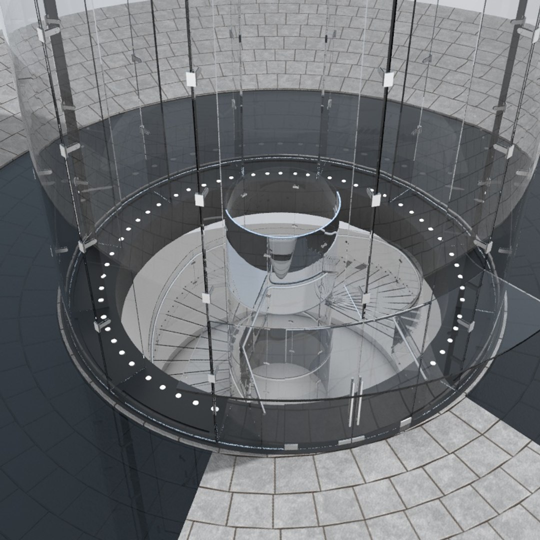 Max Iconic Glass Cylinder Entrance