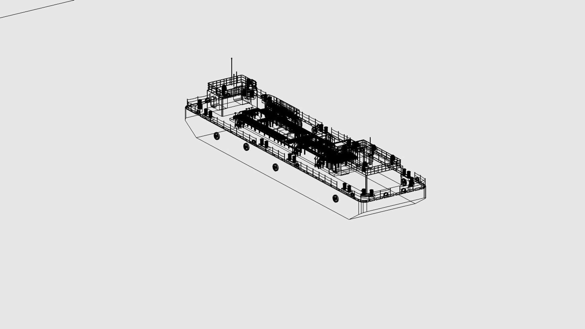 Barge 3d Model