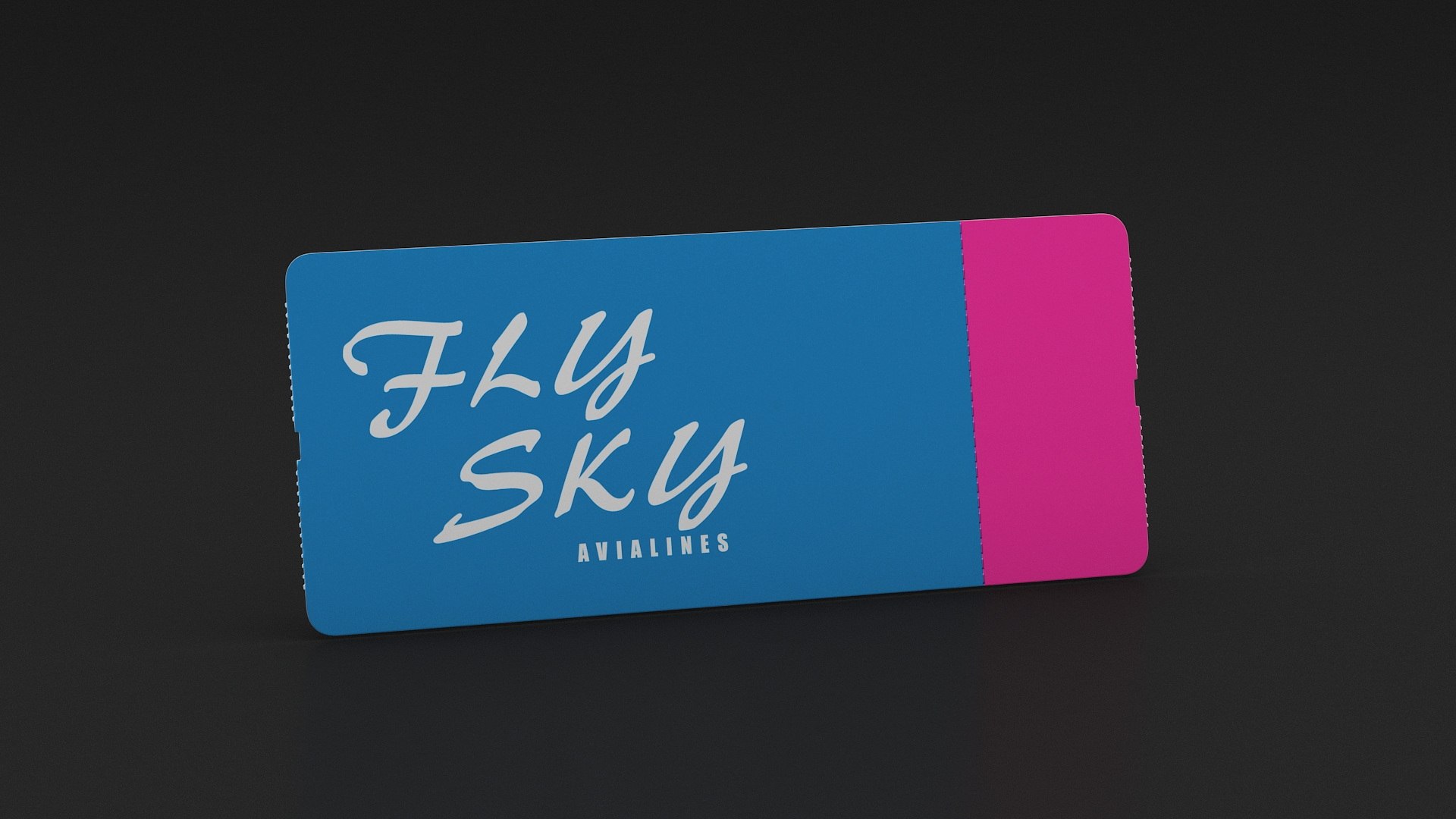 Fly Sky Boarding Pass 3D Model - TurboSquid 2108344