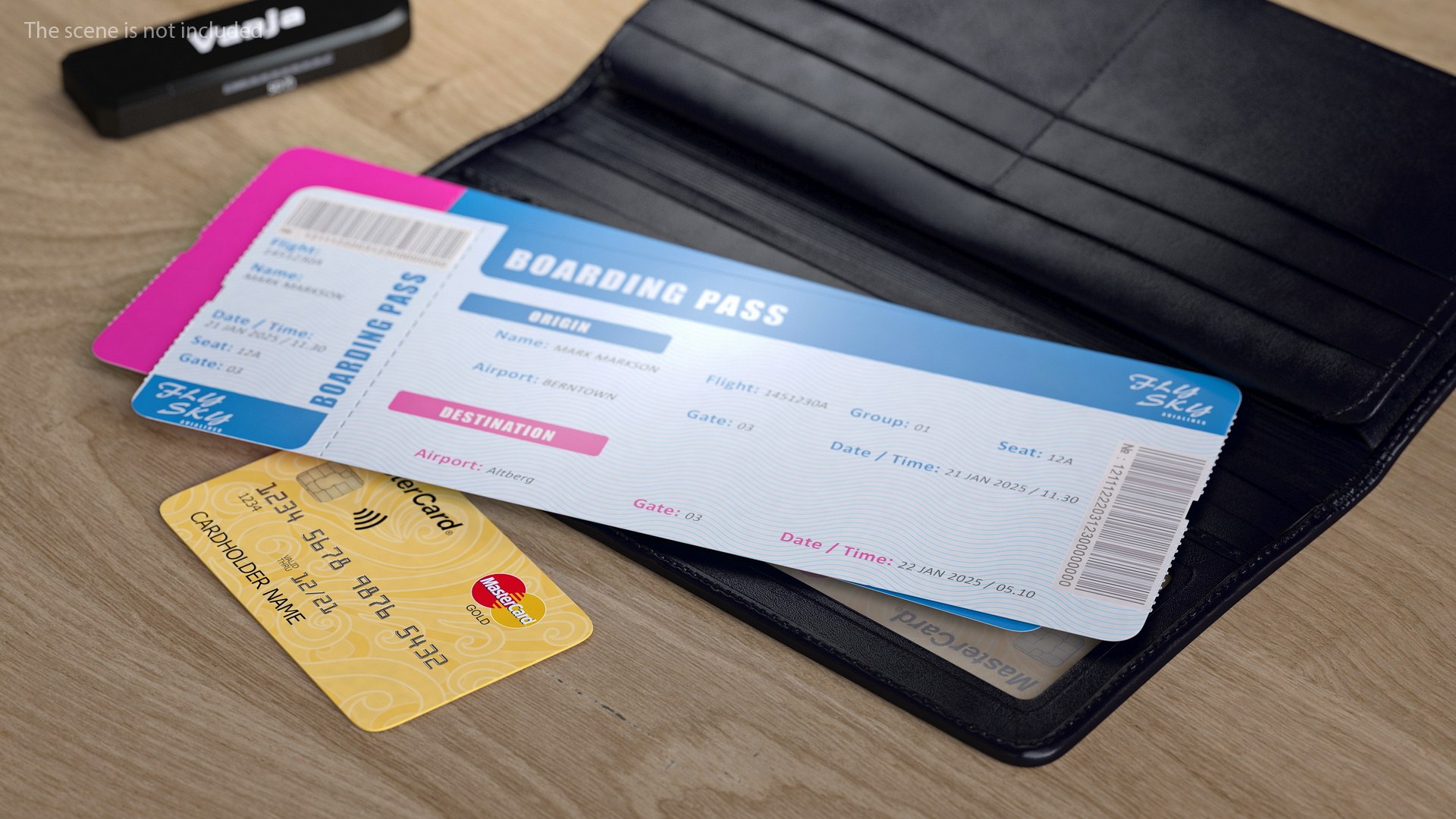 Fly Sky Boarding Pass 3D Model - TurboSquid 2108344