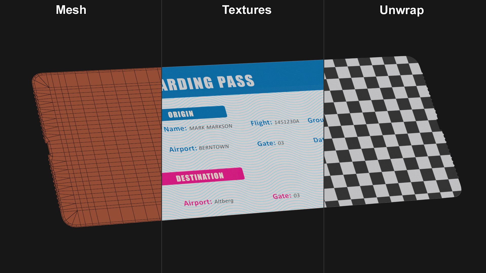 Fly Sky Boarding Pass 3D Model - TurboSquid 2108344