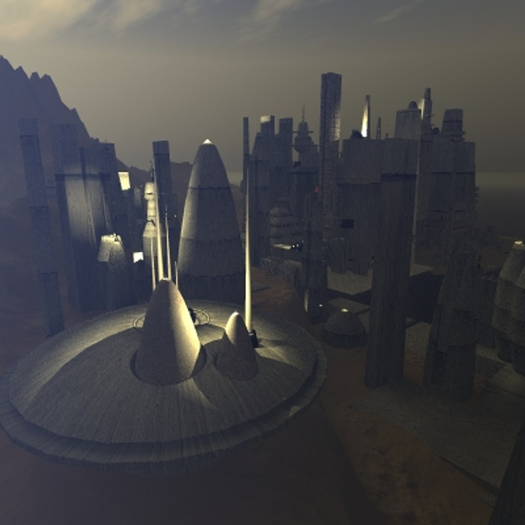 3d Alien City Bryce 6 Model