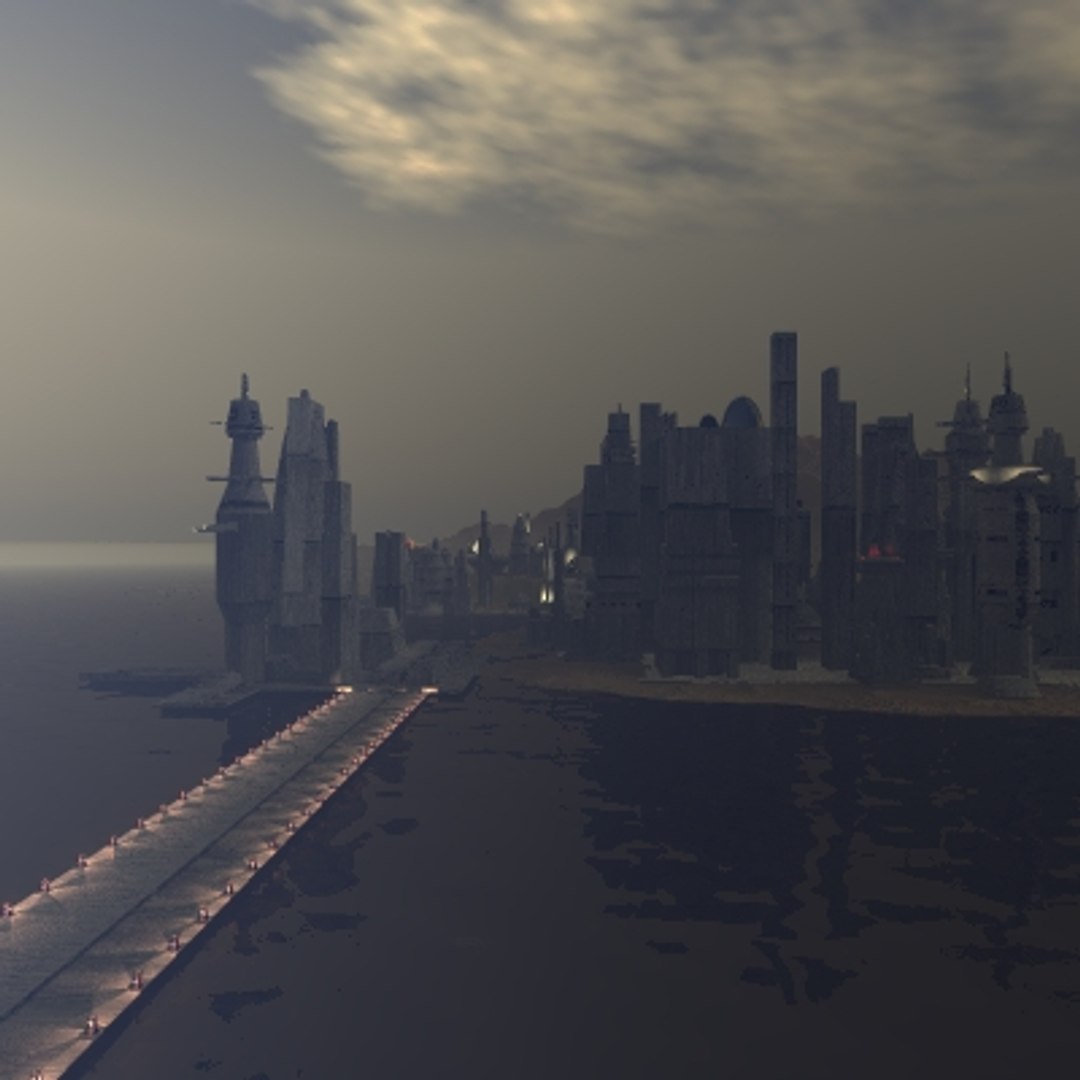 3d Alien City Bryce 6 Model