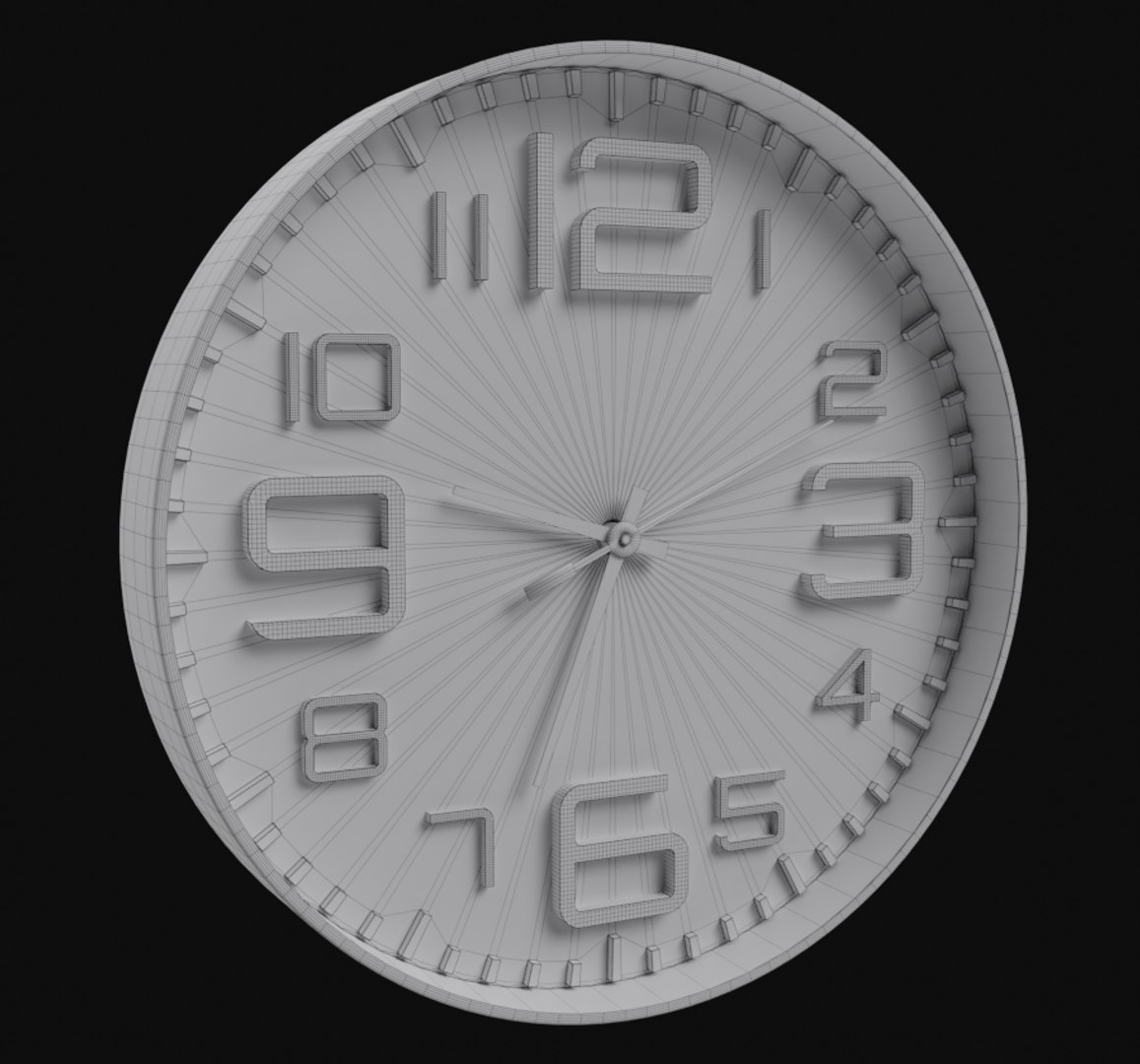 3D Wall Clock Model - TurboSquid 1611037
