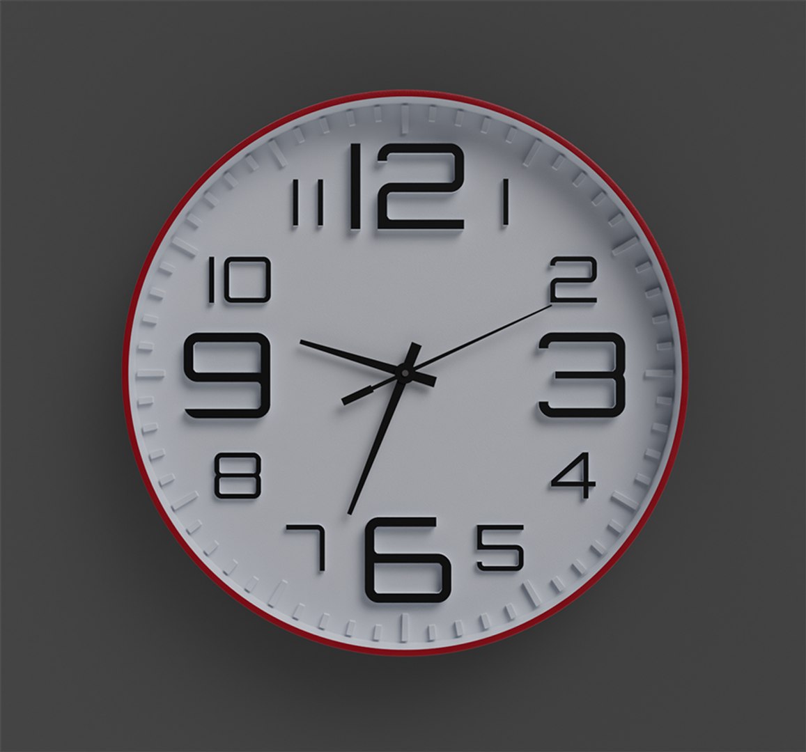 3D Wall Clock Model - TurboSquid 1611037