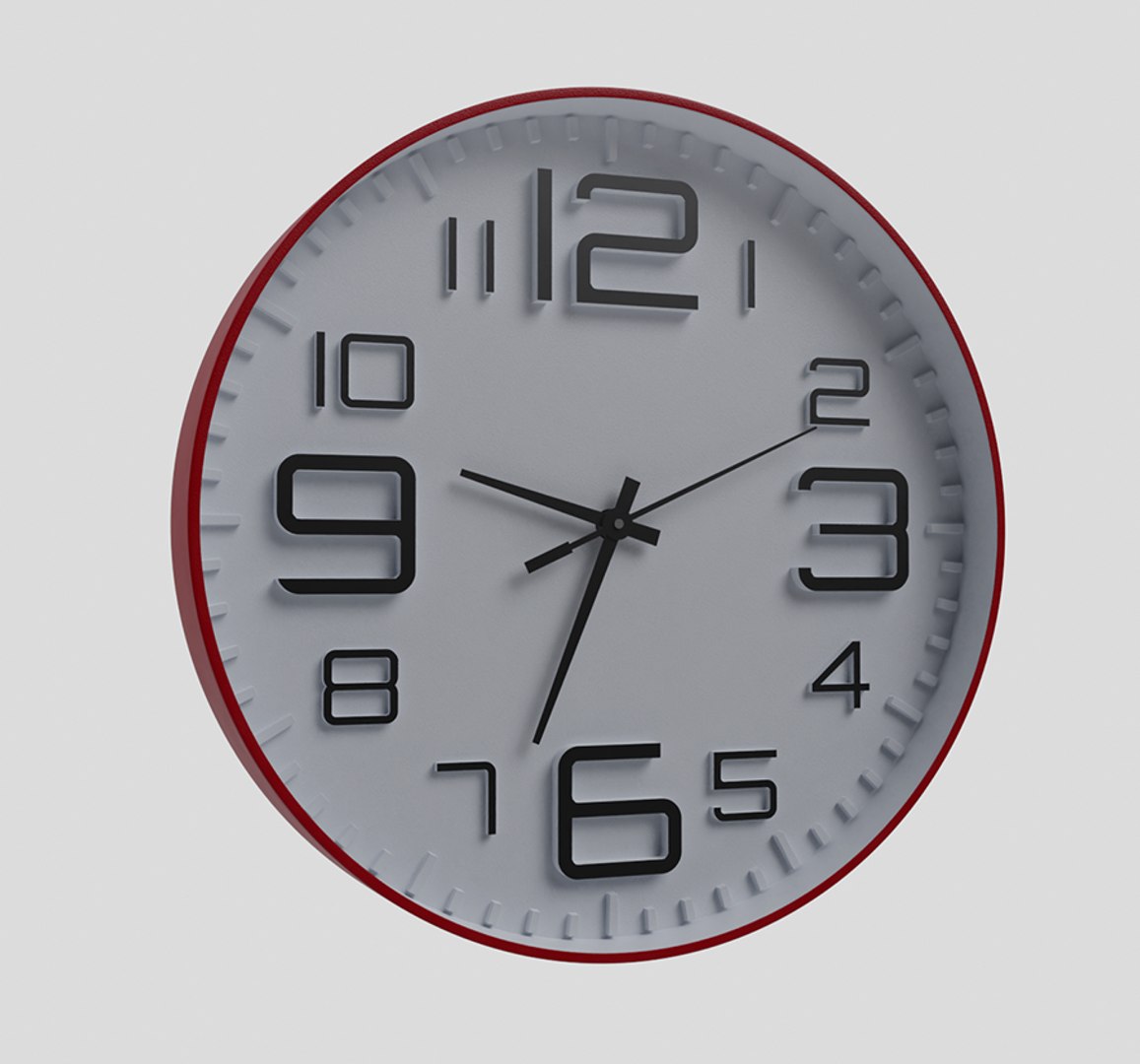 3D Wall Clock Model - TurboSquid 1611037
