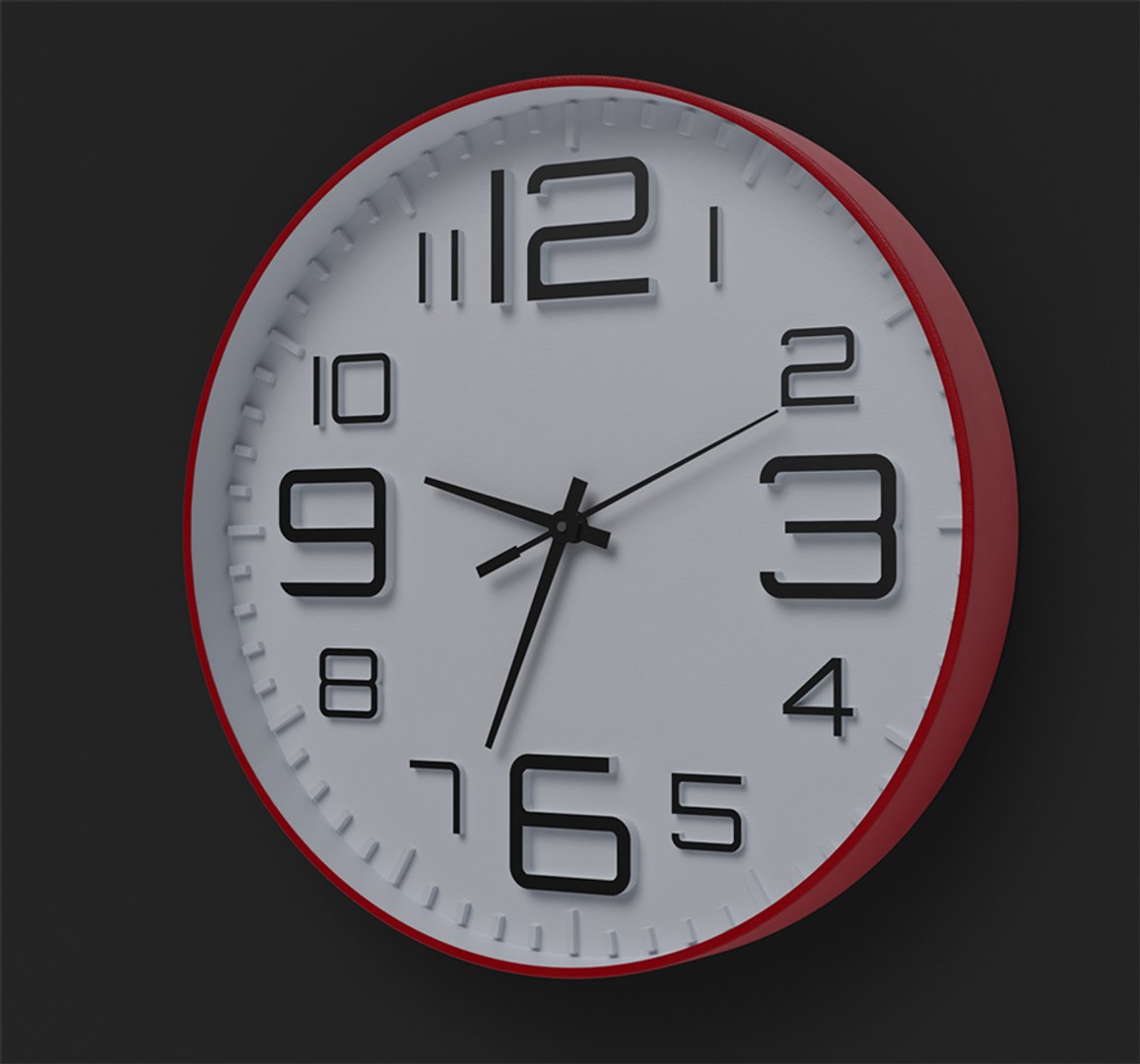 3D Wall Clock Model - TurboSquid 1611037