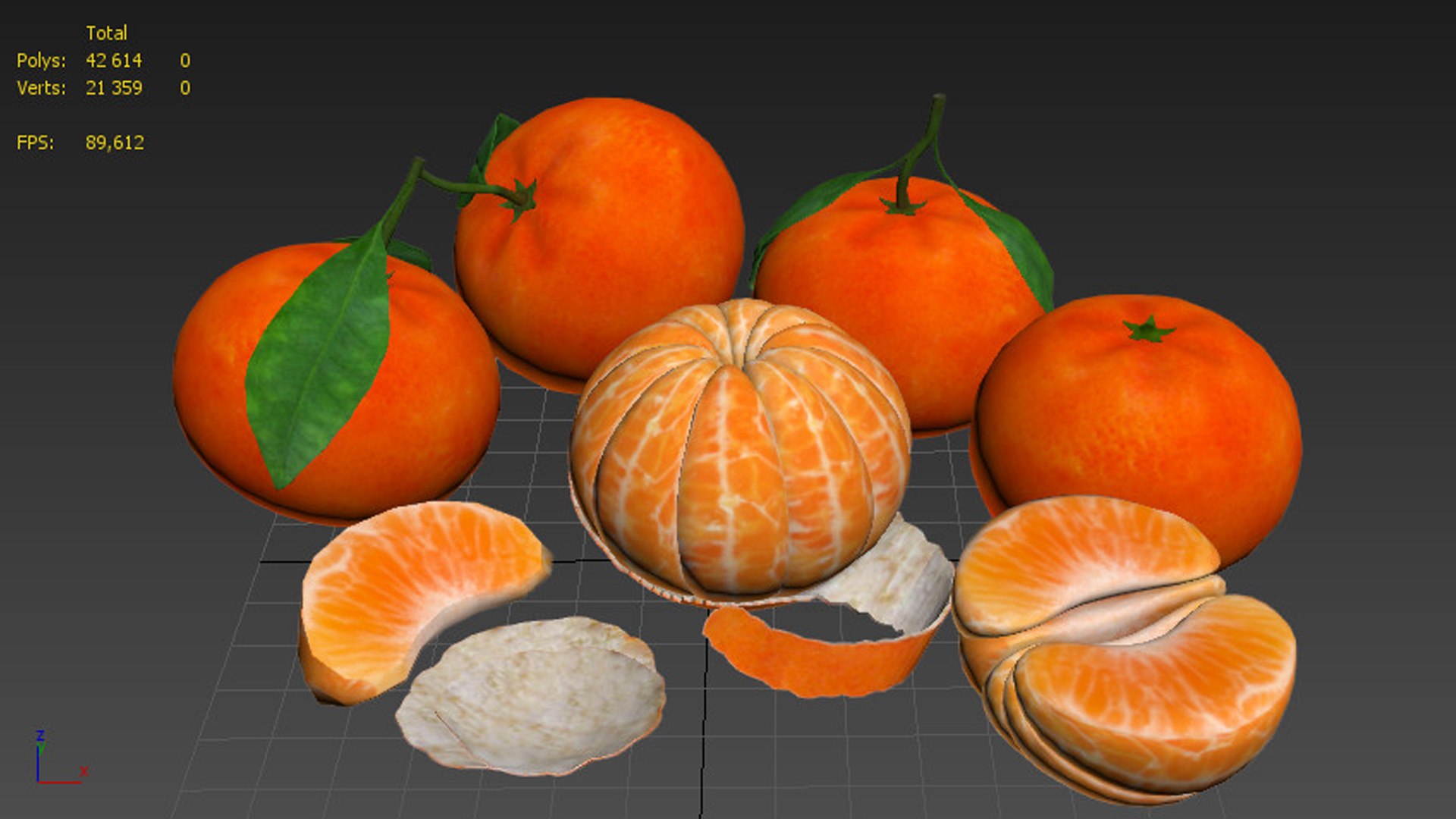 Tangerines Collection 3D - TurboSquid 1901609