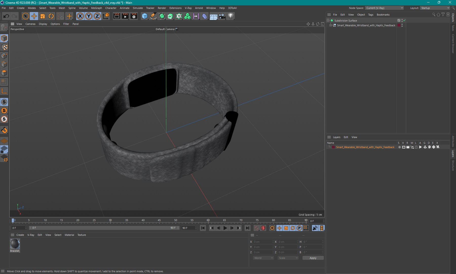 3D Smart Wearable Wristband With Haptic Feedback - TurboSquid 2368331