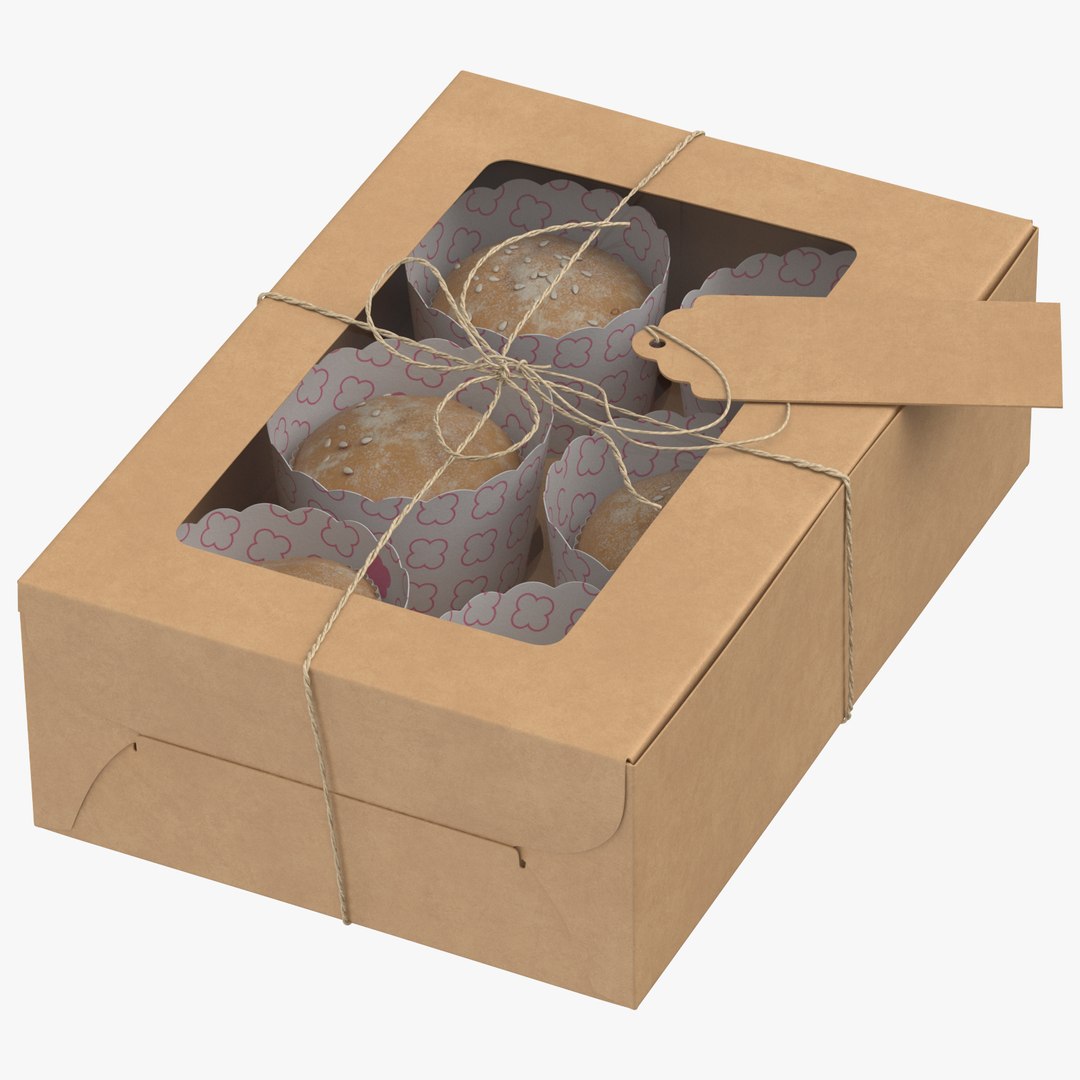 3D muffin packaging - TurboSquid 1312299