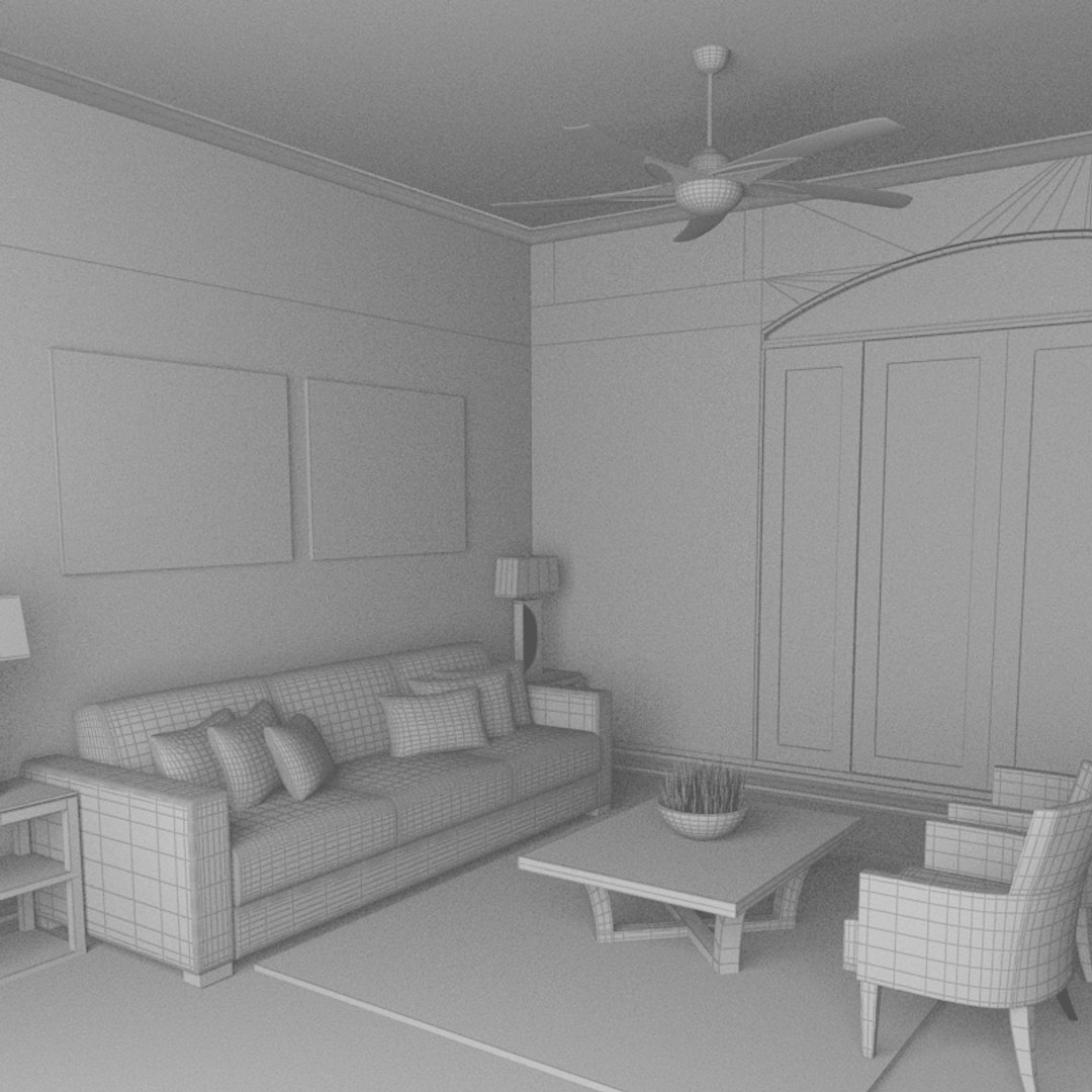 3D Def Classic Living Room - TurboSquid 1242610
