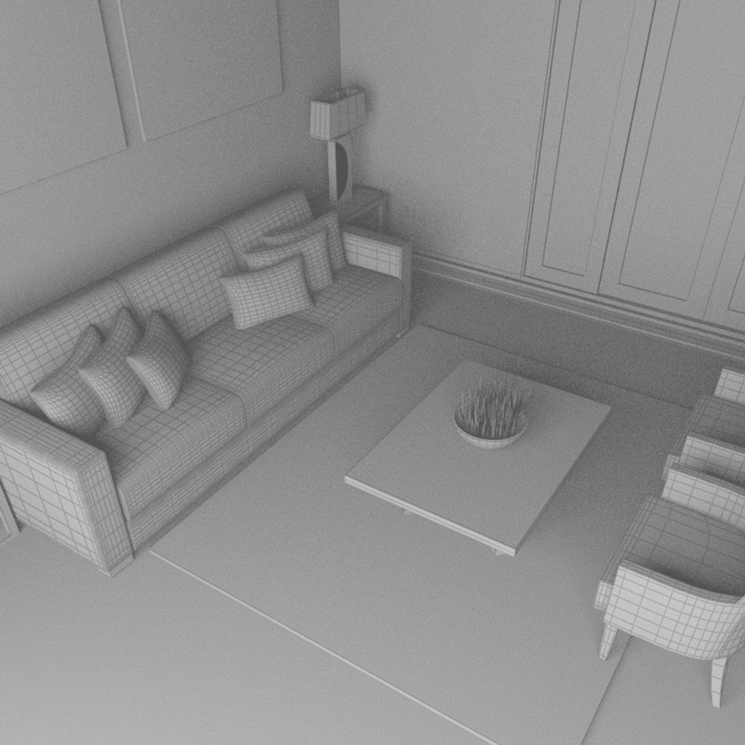 3D Def Classic Living Room - TurboSquid 1242610
