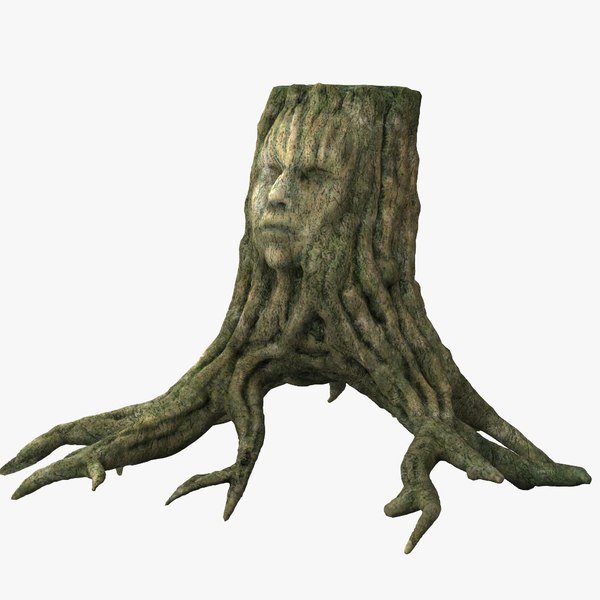 crooked mossy tree 3d model