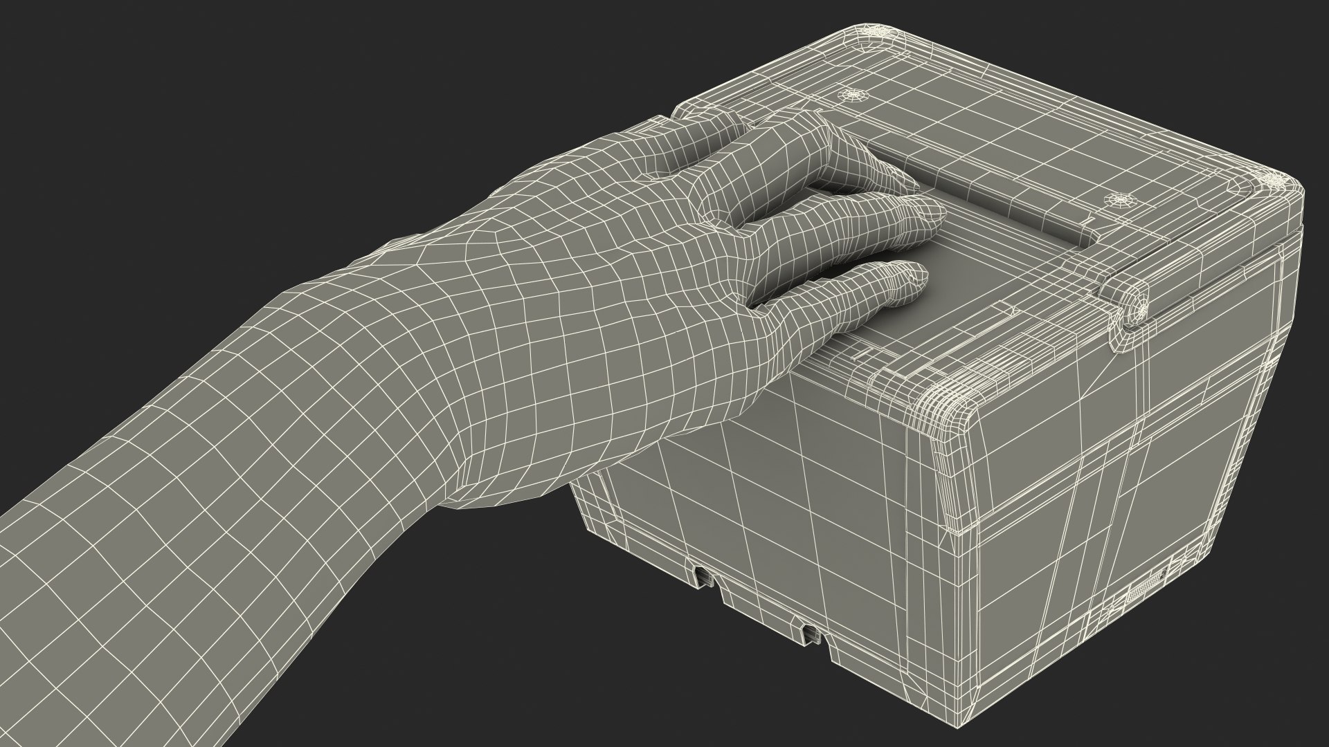 3D Cogent 3M CS500e Live Scan Tenprint Scanner With Man Hand ...