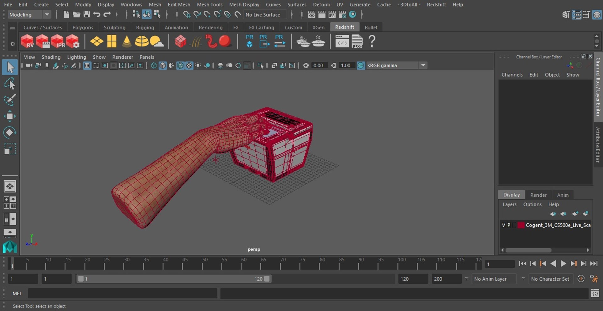 3D Cogent 3M CS500e Live Scan Tenprint Scanner With Man Hand ...