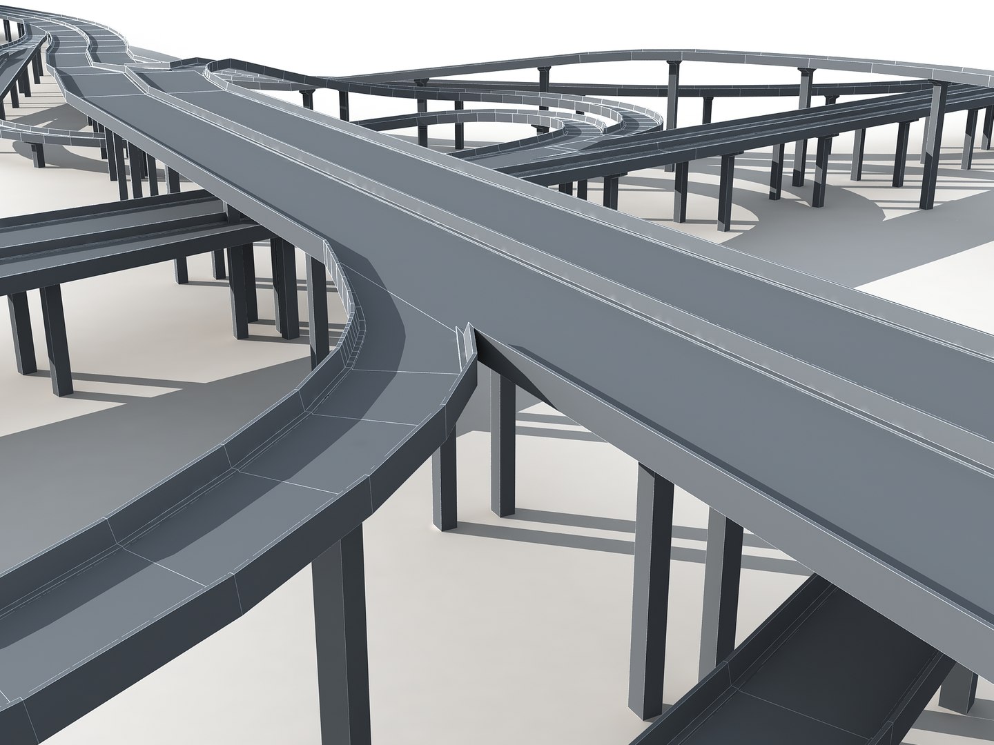 Highway Viaduct Flyover 3D Model - TurboSquid 1297156