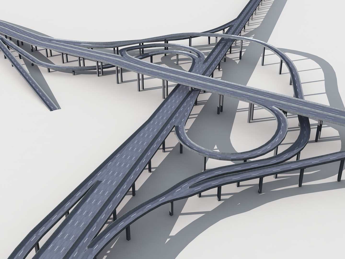 Highway Viaduct Flyover 3D Model - TurboSquid 1297156