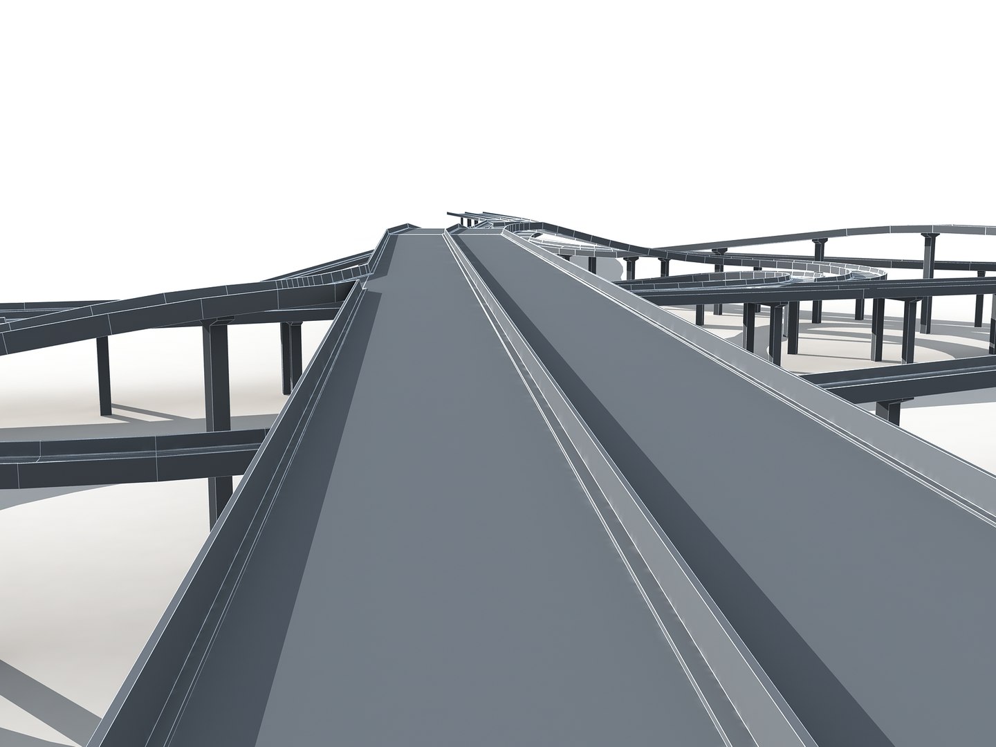 Highway Viaduct Flyover 3D Model - TurboSquid 1297156