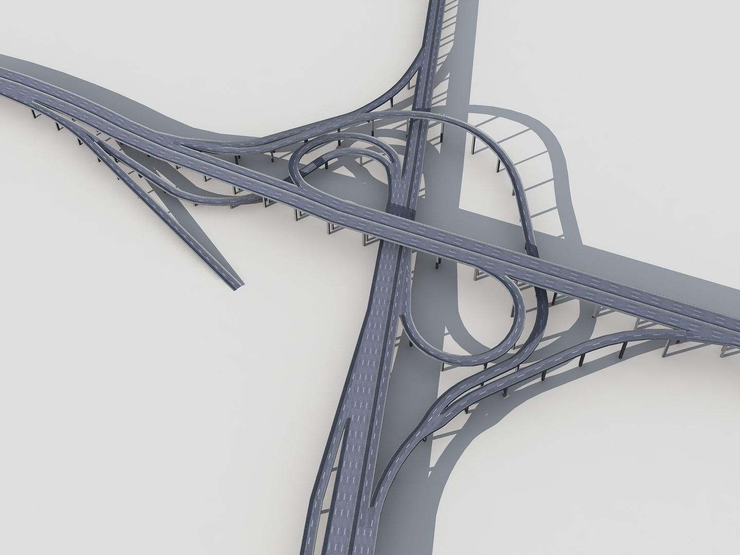 Highway Viaduct Flyover 3D Model - TurboSquid 1297156