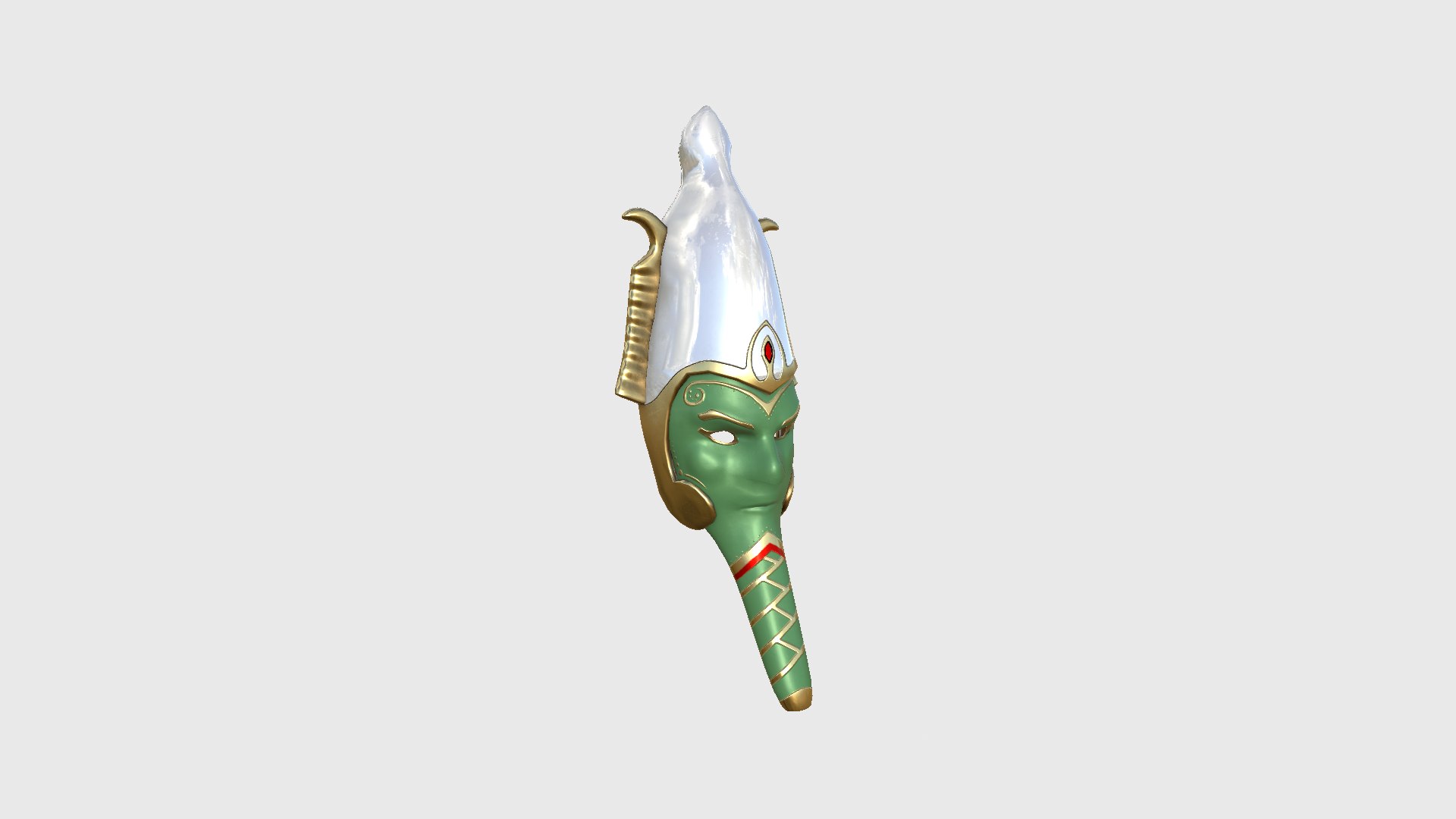 Osiris Mask A03 - Egyptian Gods Character Clothing 3D Model ...
