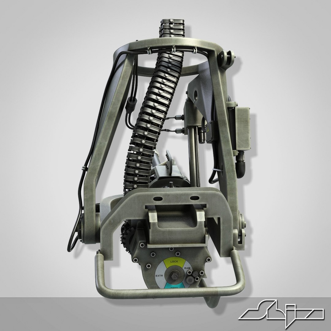 Apache Helicopter M230 Chain 3d Max