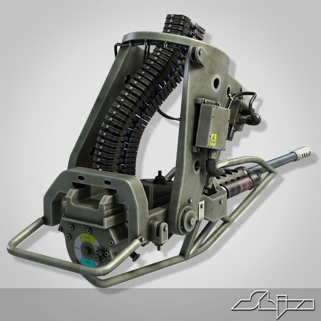 Apache Helicopter M230 Chain 3d Max