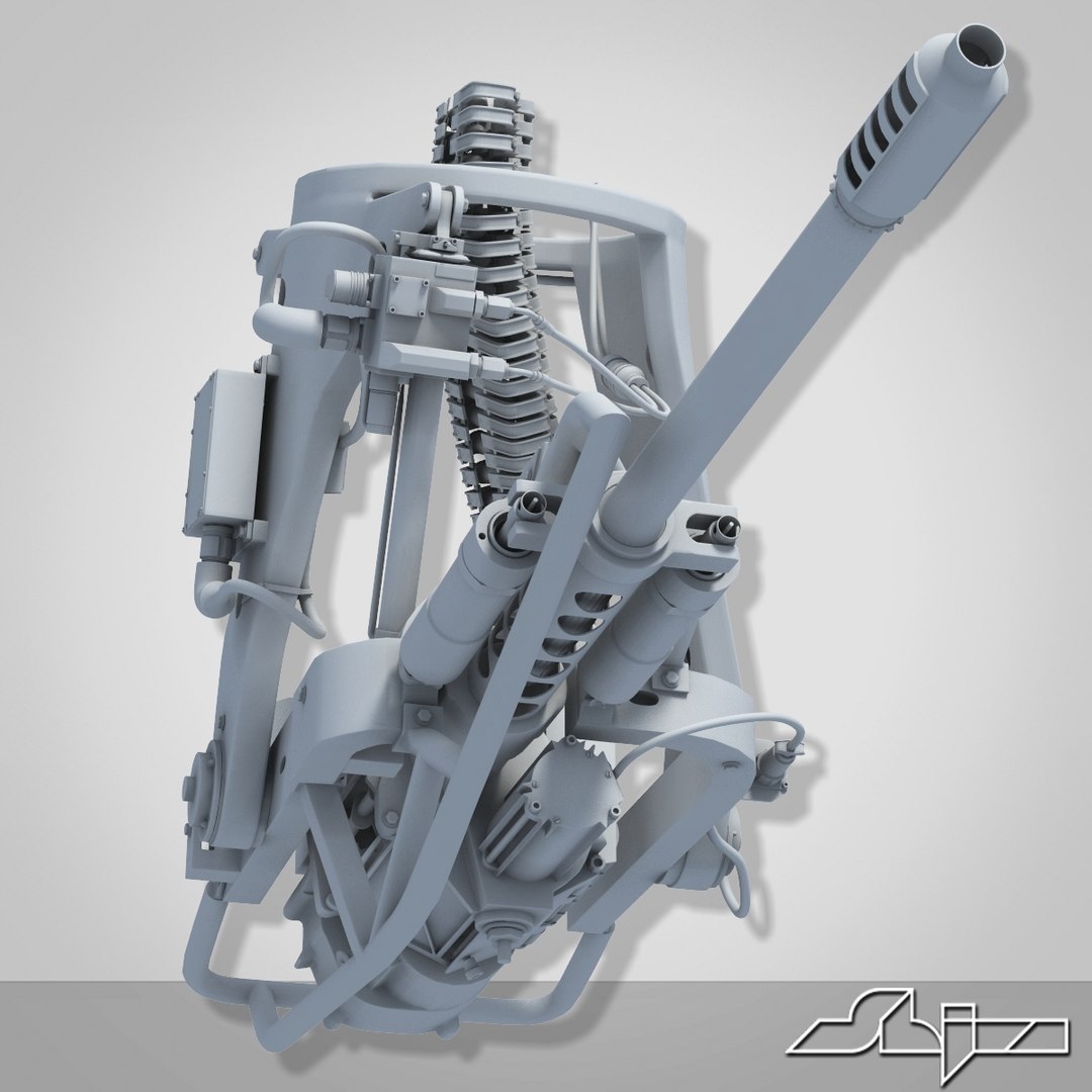 Apache Helicopter M230 Chain 3d Max