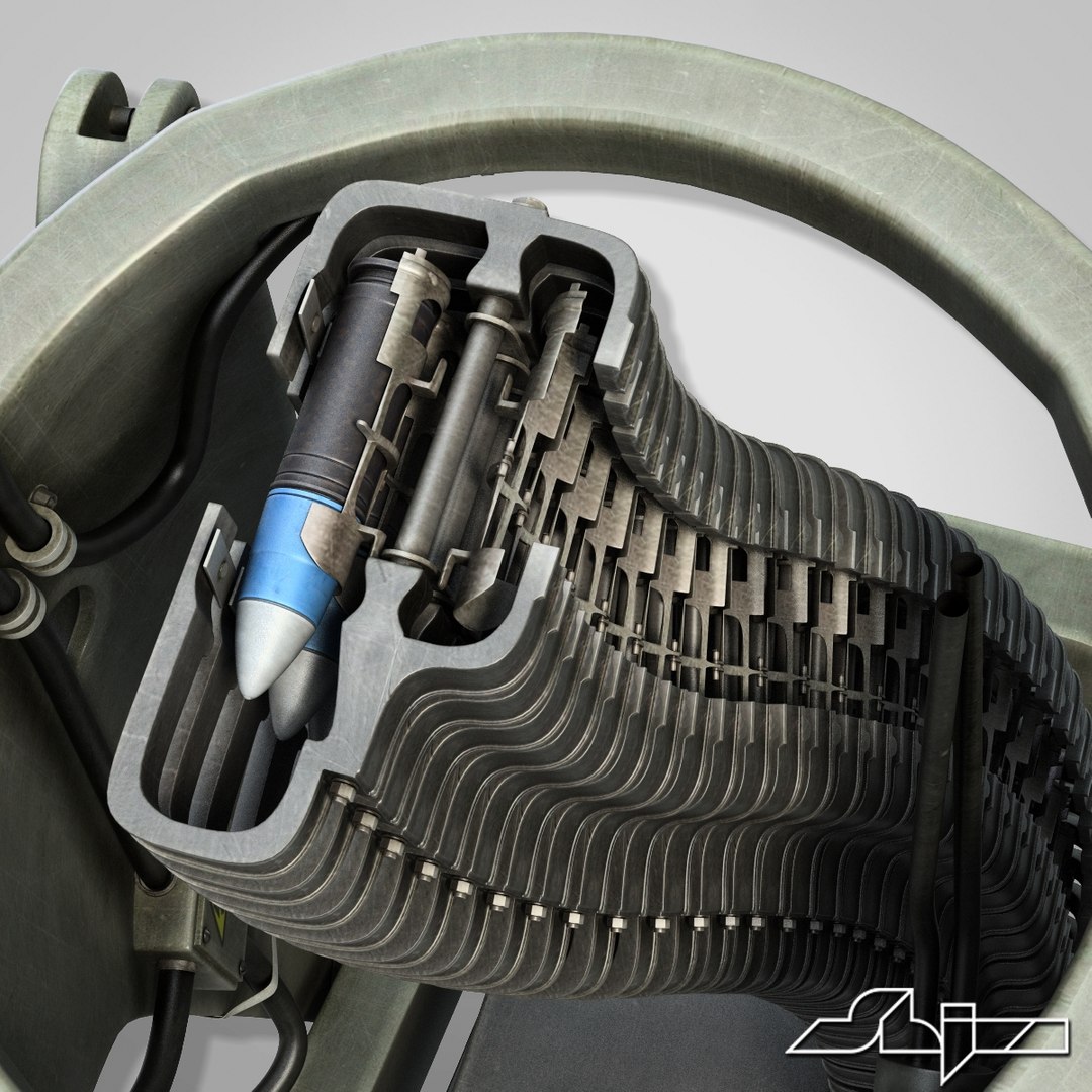 Apache Helicopter M230 Chain 3d Max