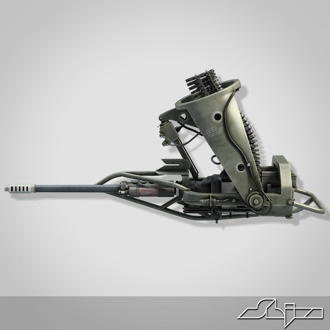 Apache Helicopter M230 Chain 3d Max
