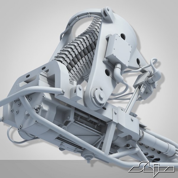 apache helicopter m230 chain 3d max