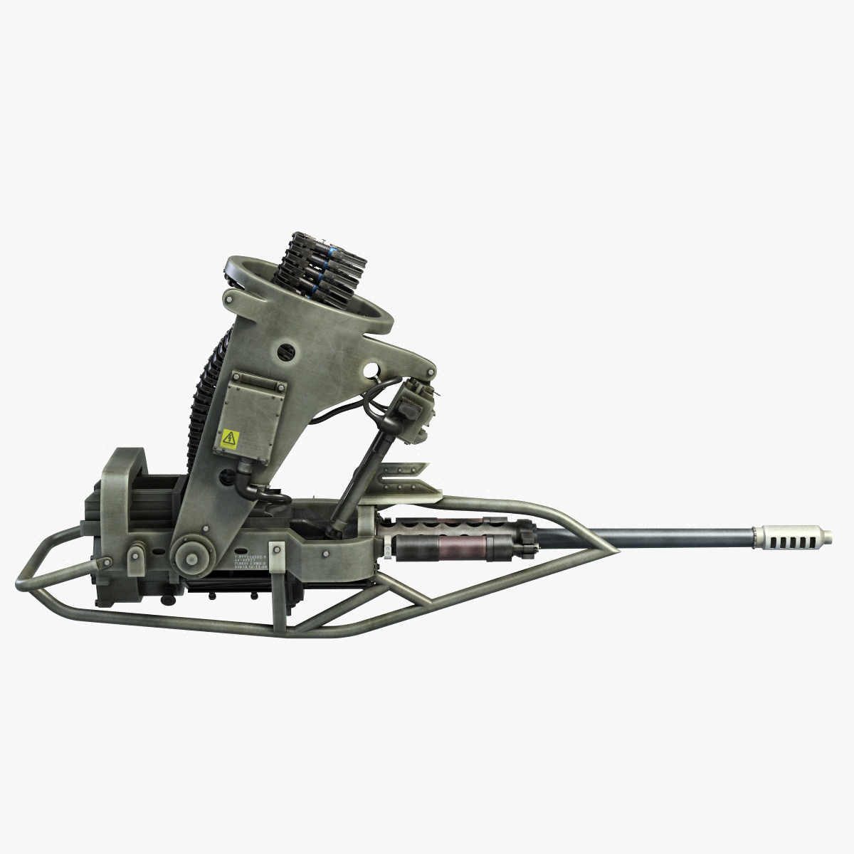 apache helicopter m230 chain 3d max