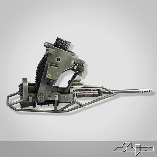 apache helicopter m230 chain 3d max