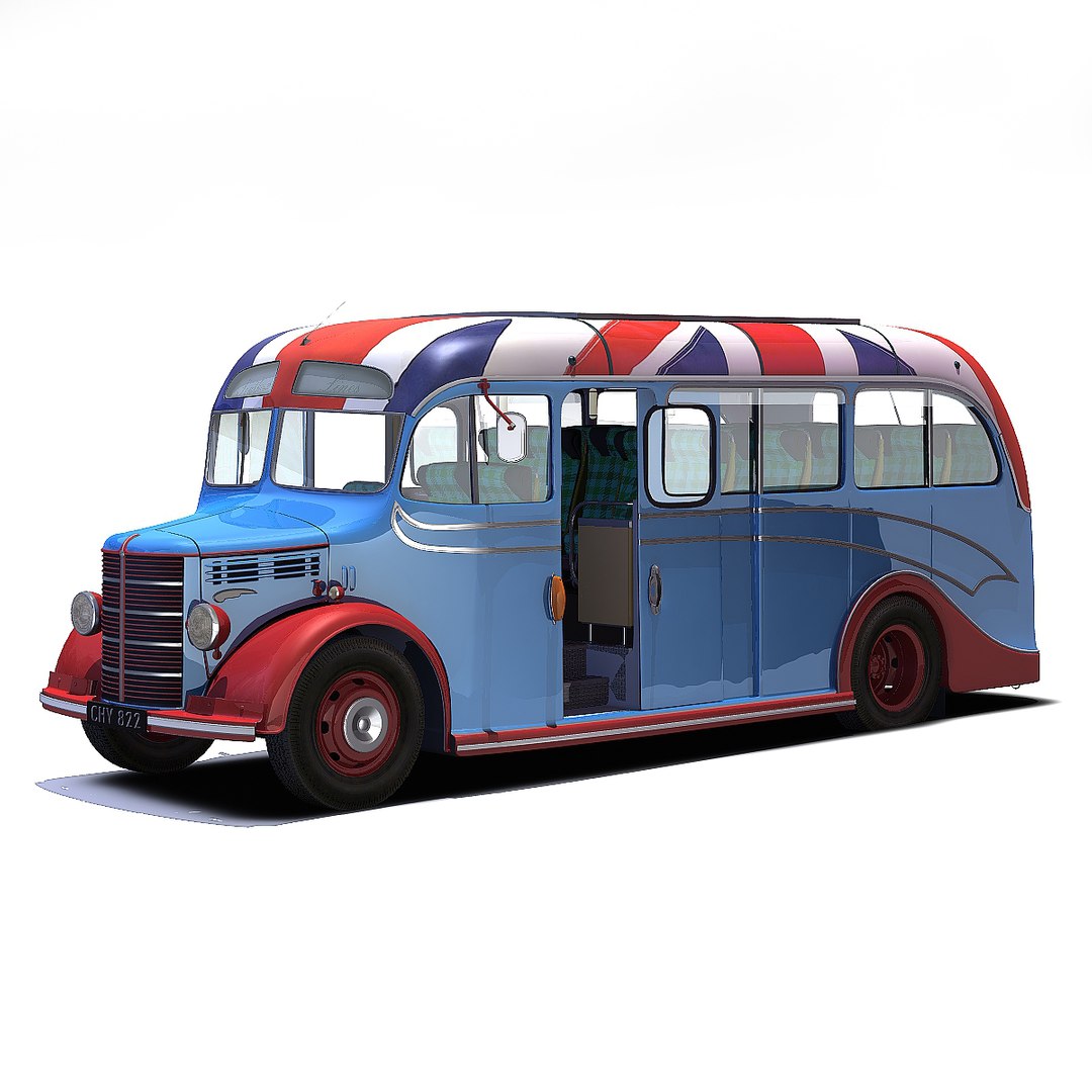 3D Vintage Bus Model - TurboSquid 1592719