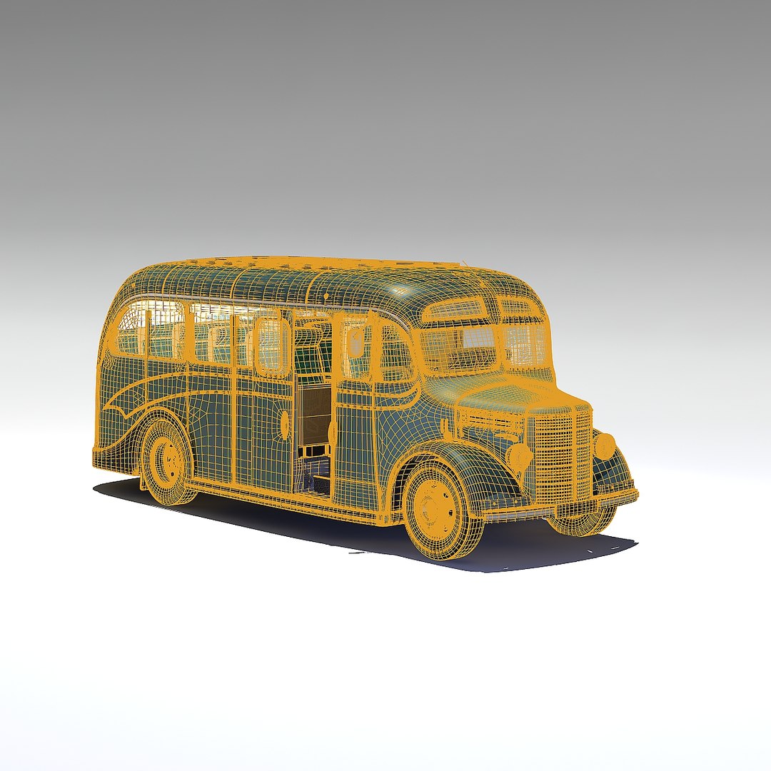 3D Vintage Bus Model - TurboSquid 1592719