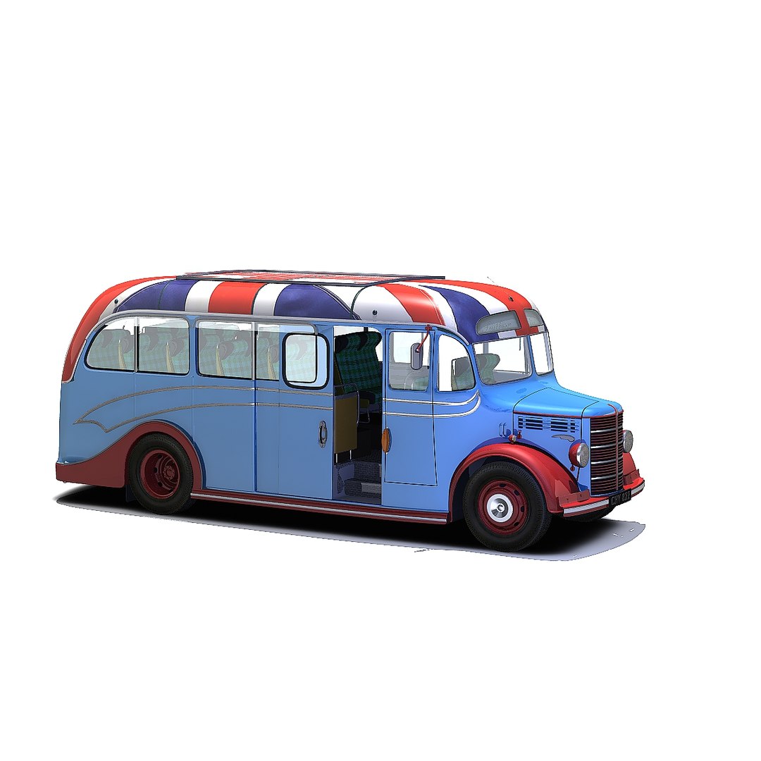 3D Vintage Bus Model - TurboSquid 1592719