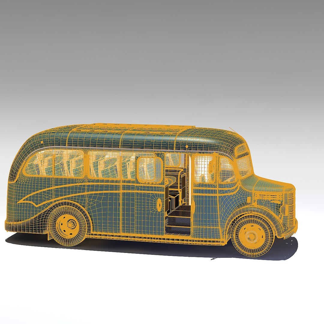3D Vintage Bus Model - TurboSquid 1592719