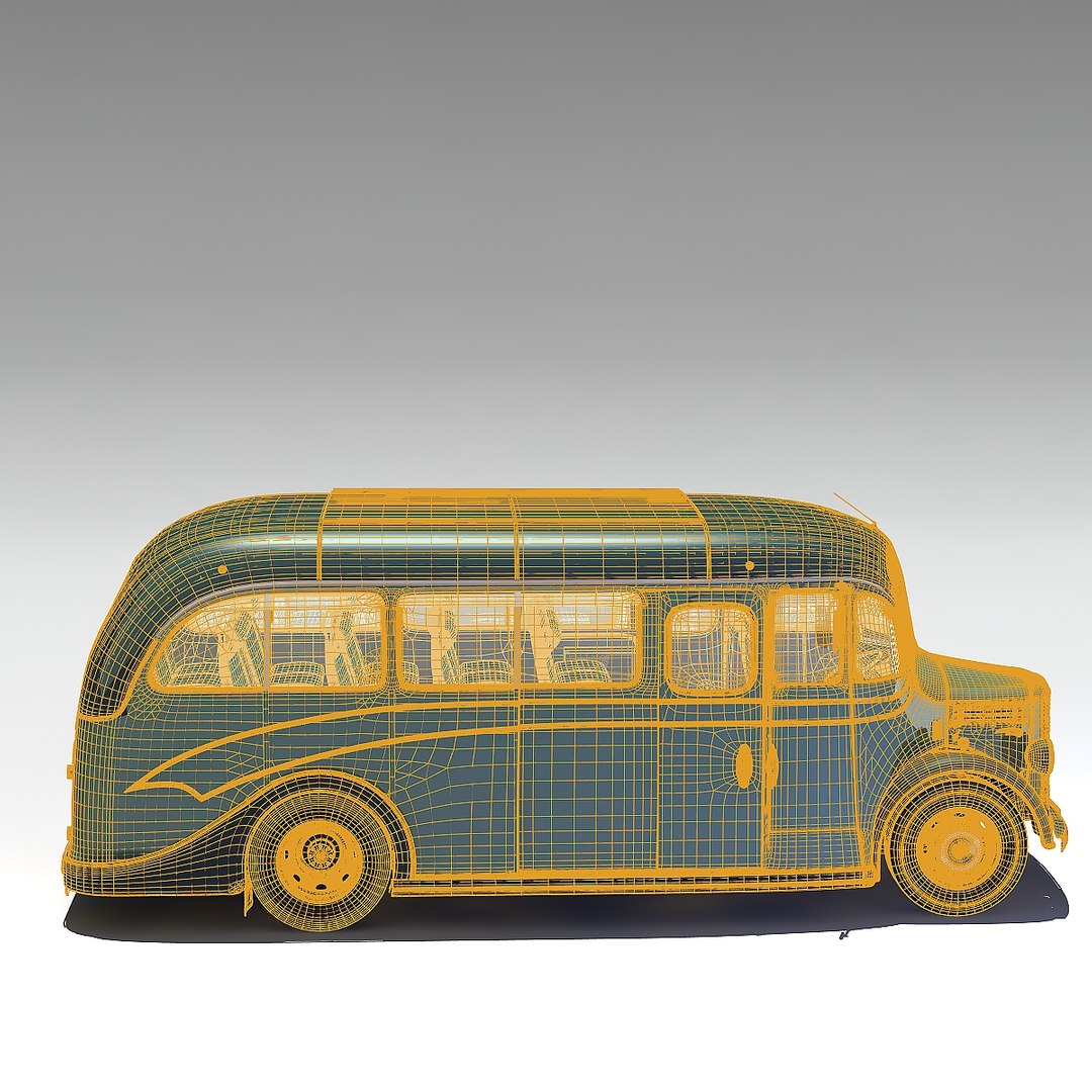 3D Vintage Bus Model - TurboSquid 1592719