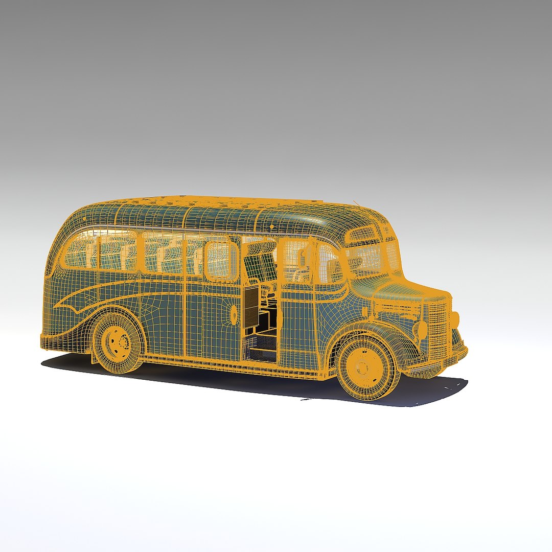3D Vintage Bus Model - TurboSquid 1592719