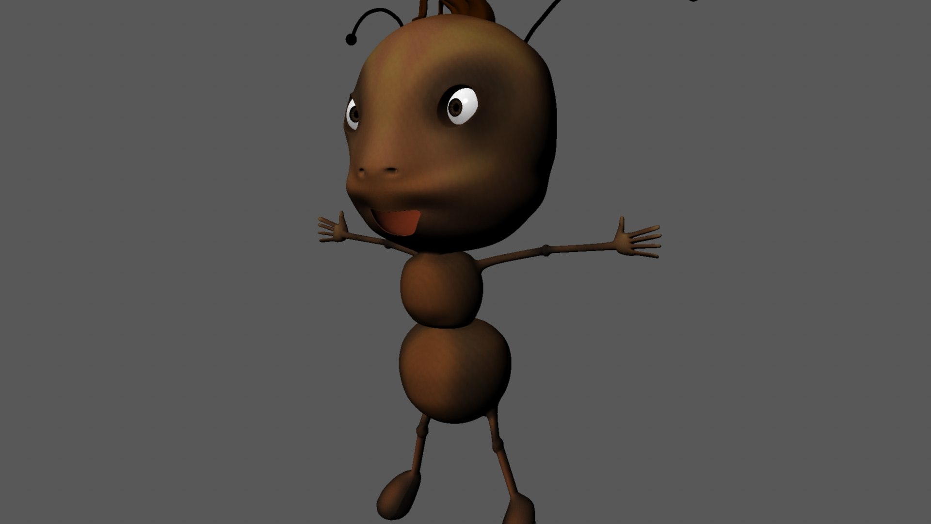 Cartoon Ant Boy Obj