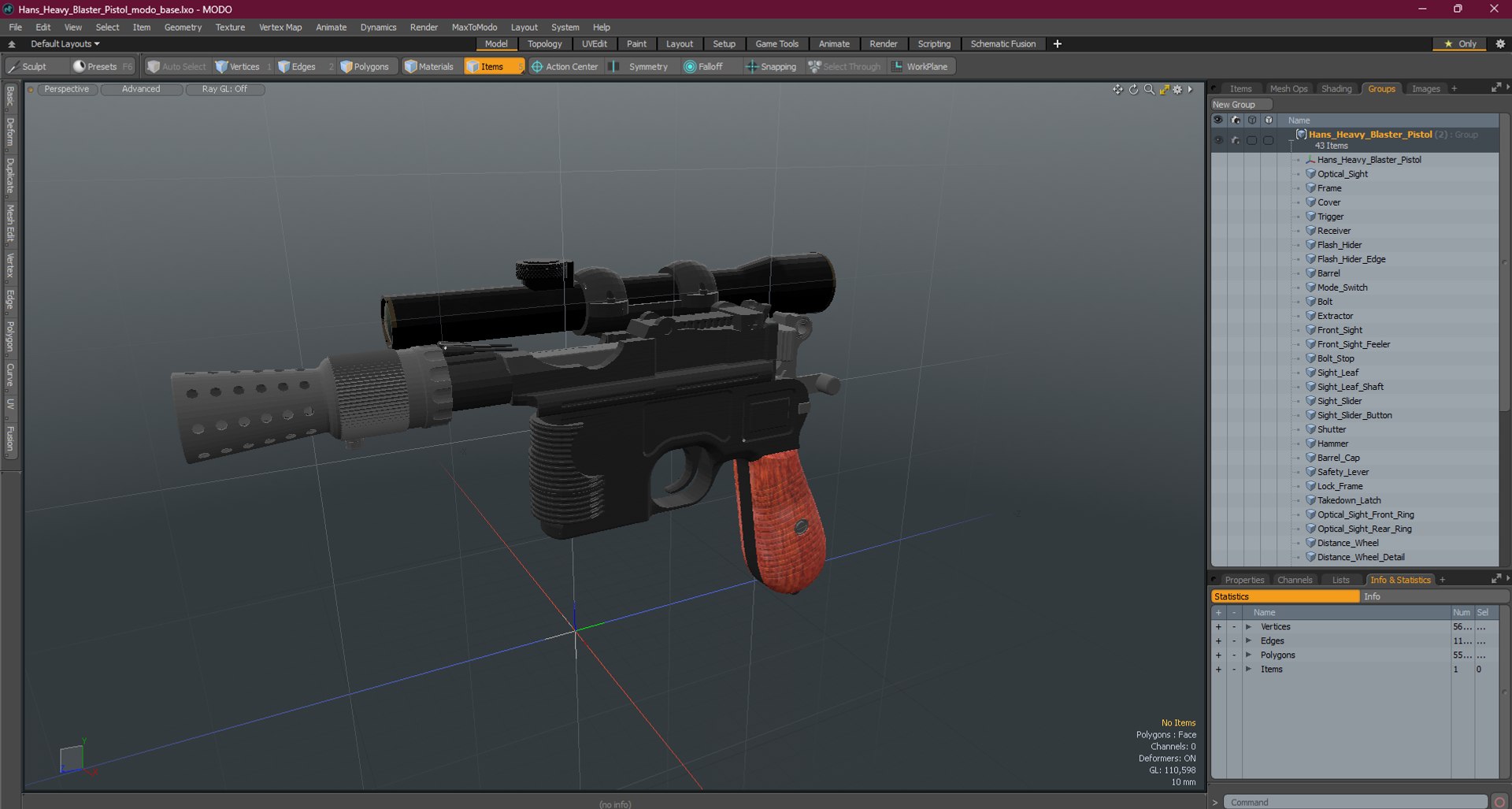 3D Hans Heavy Blaster Pistol - TurboSquid 2261401