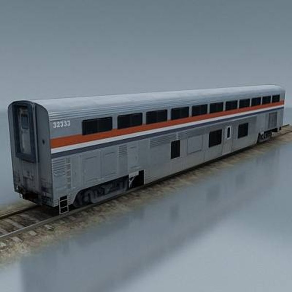 amtrak train 3d max
