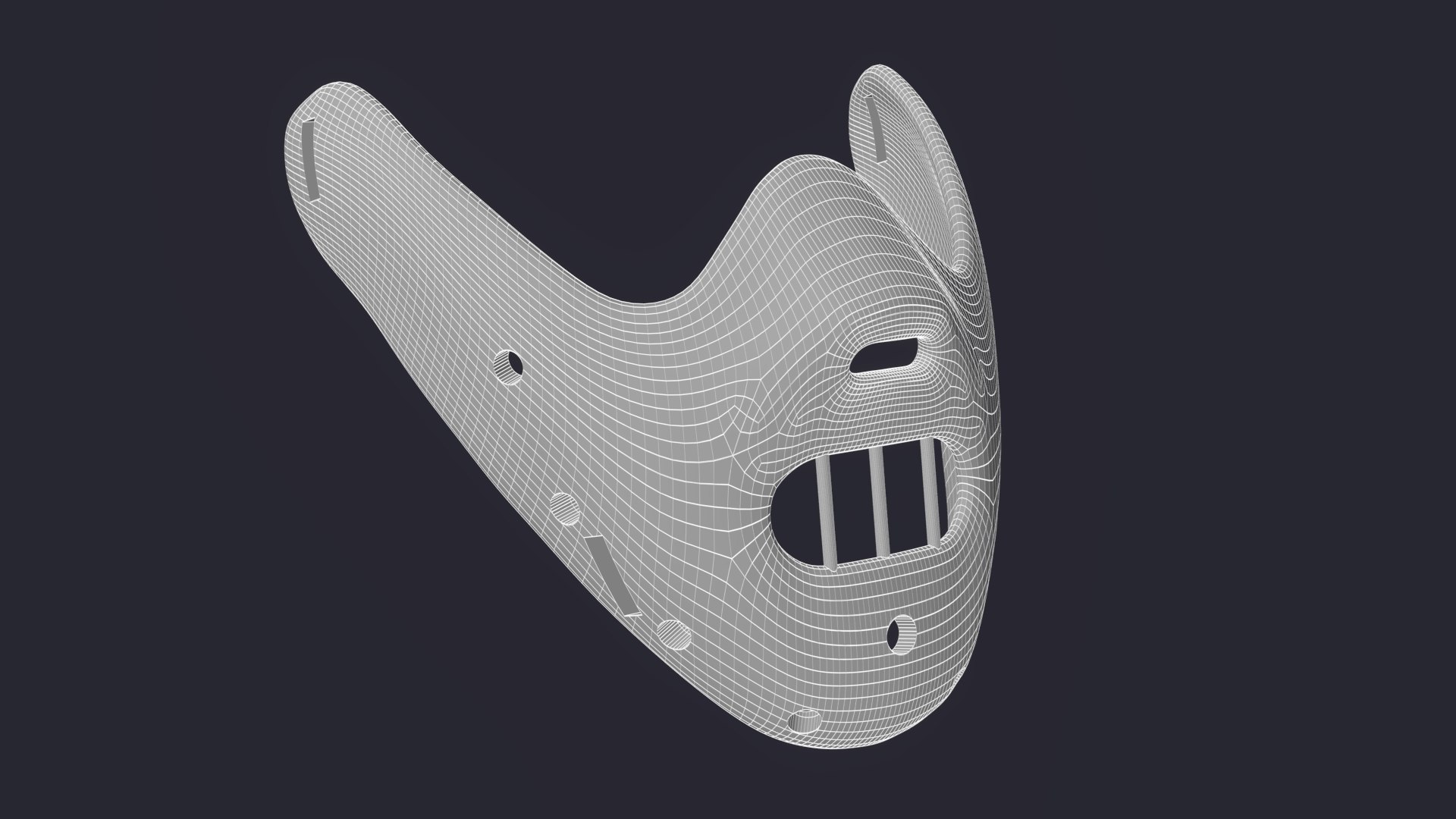 3D Model Printable Mask Hannibal Lector - TurboSquid 1185873