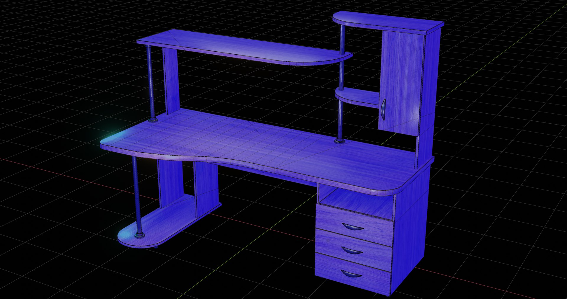 3D Model Computer Desk - TurboSquid 2214022