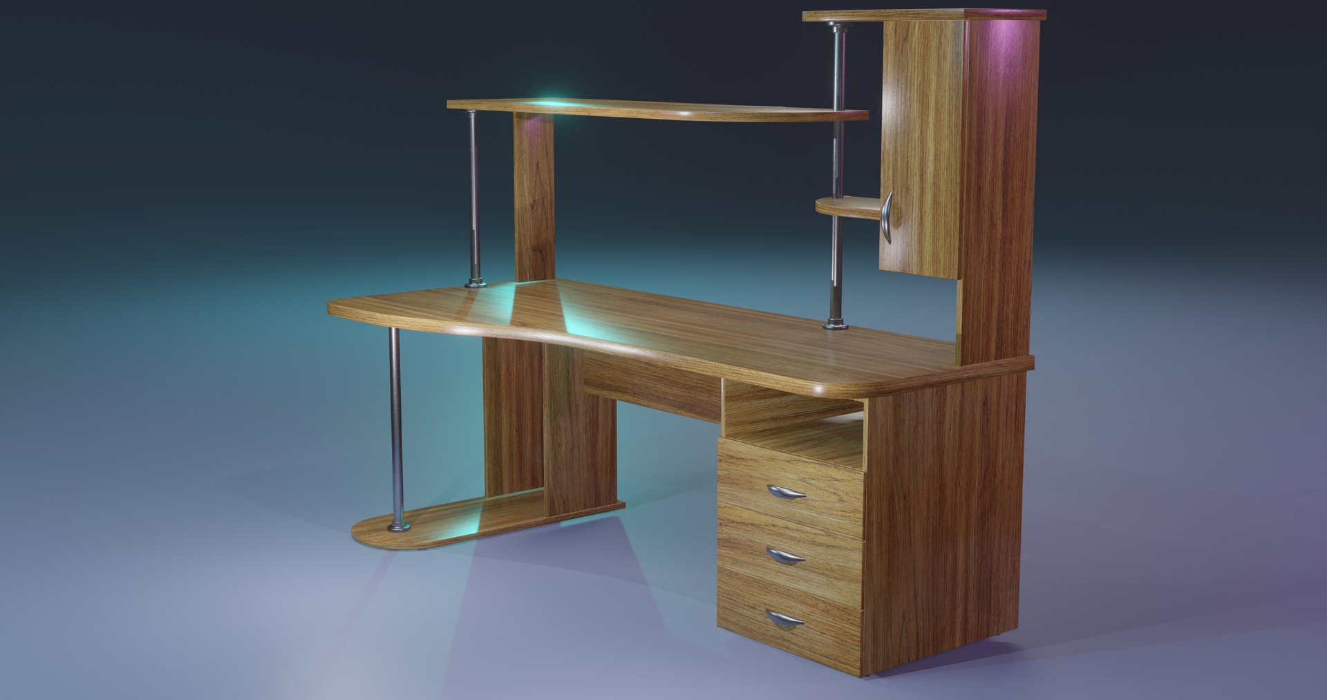 3D Model Computer Desk - TurboSquid 2214022