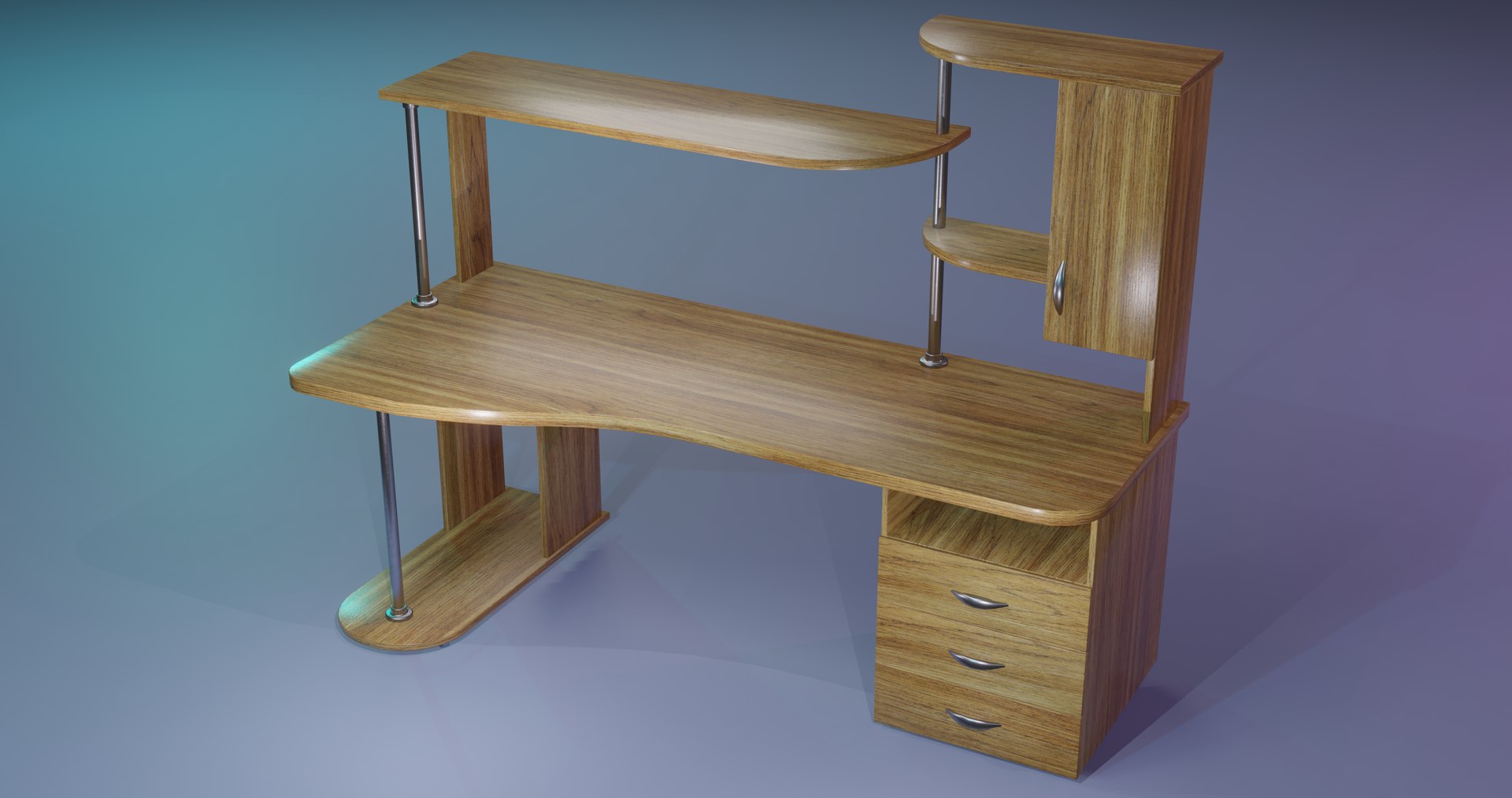 3D Model Computer Desk - TurboSquid 2214022
