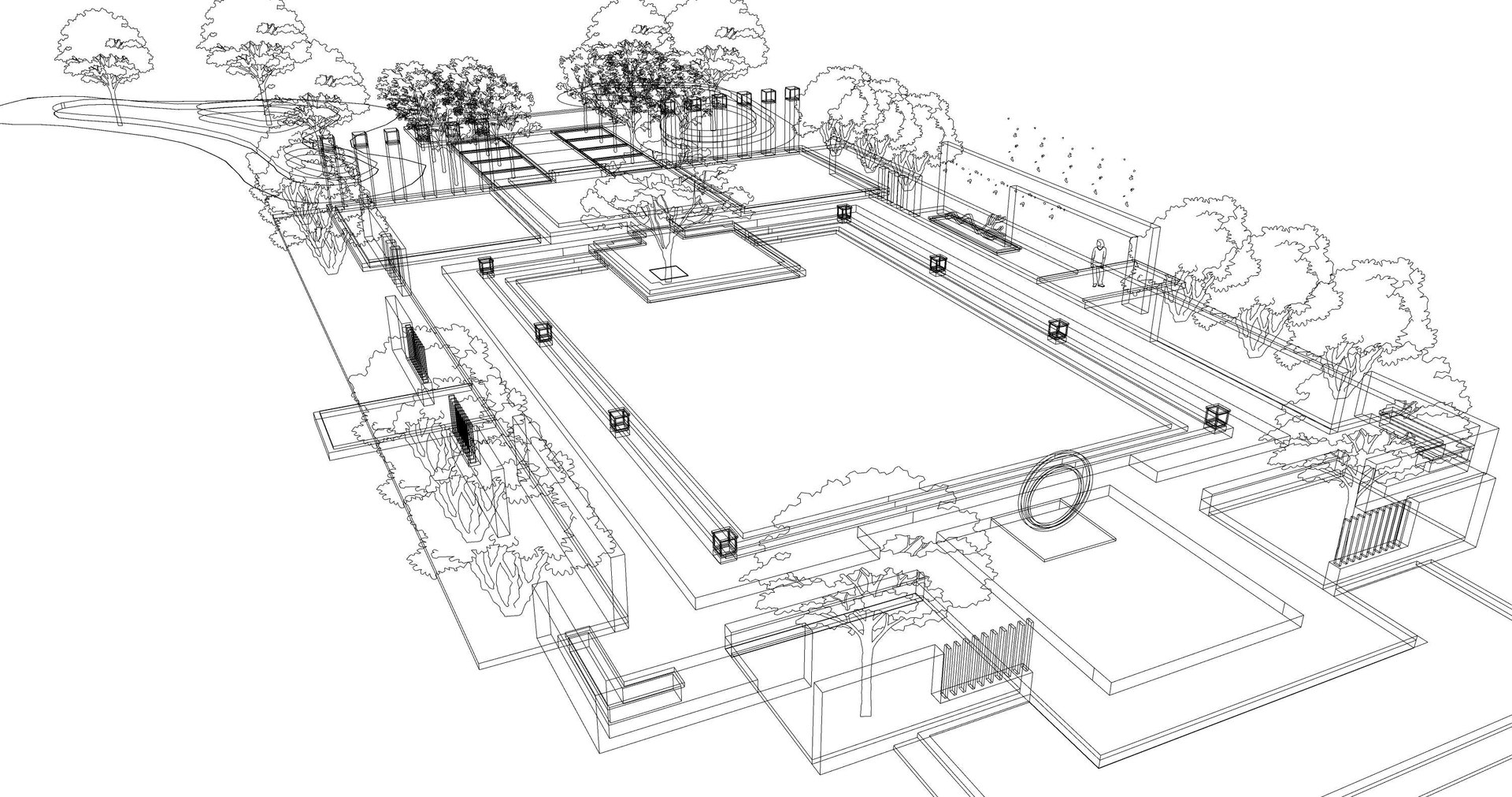3D Contemporary Courtyard - TurboSquid 1661431