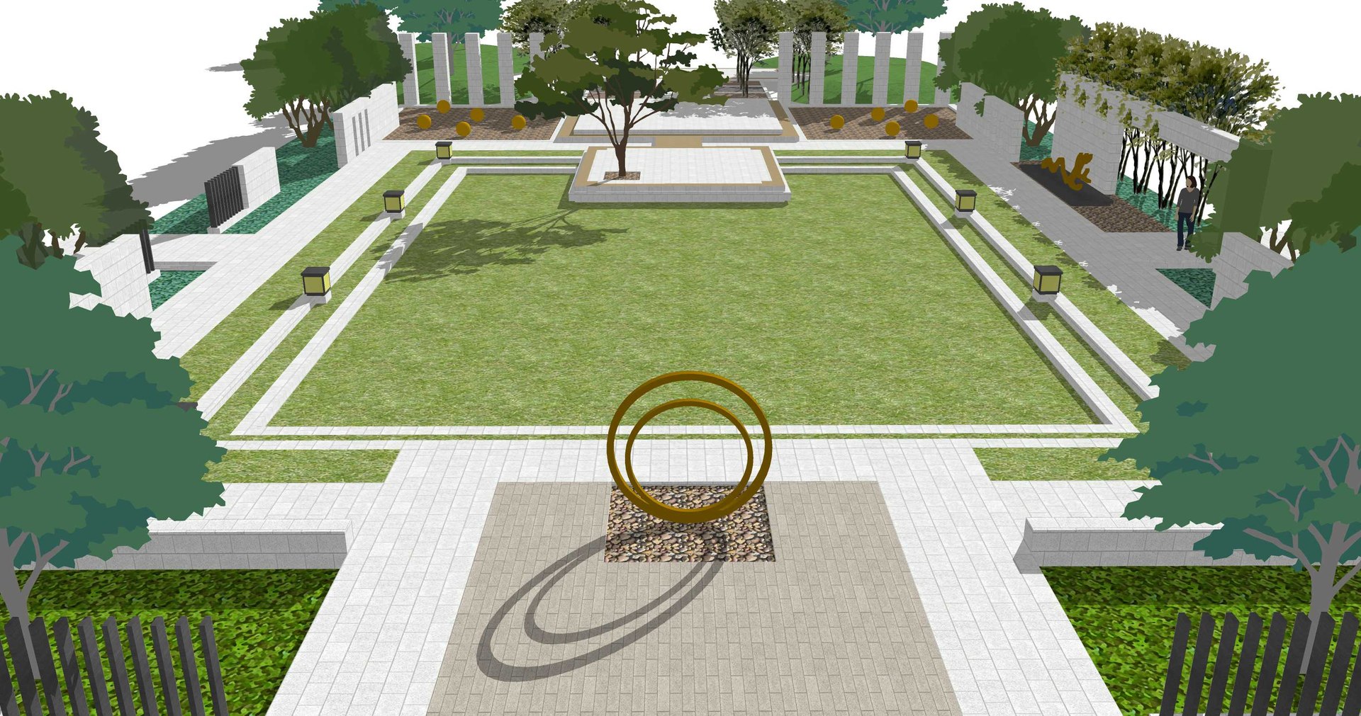 3D Contemporary Courtyard - TurboSquid 1661431