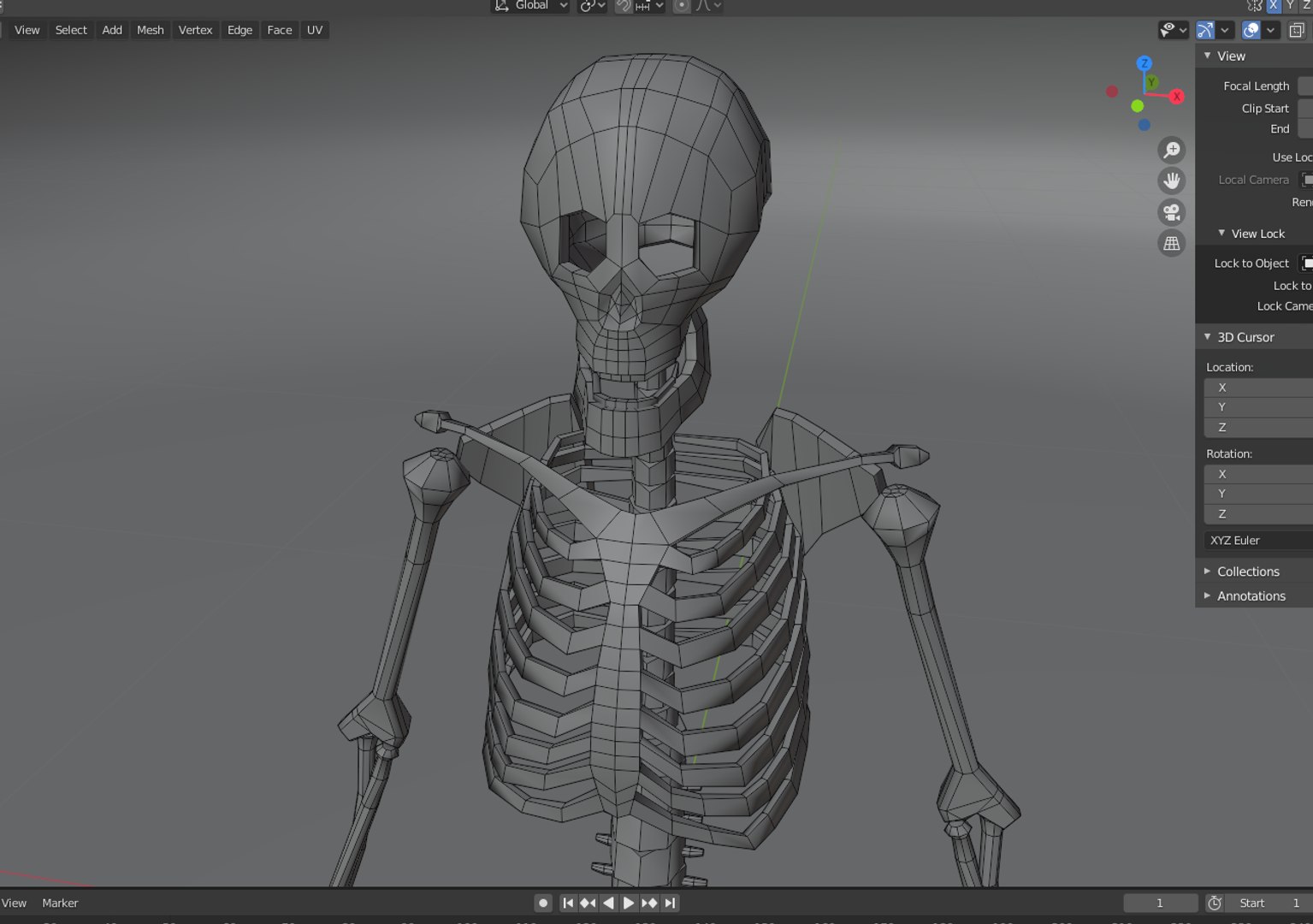 Skeleton Rigged 3D Model - TurboSquid 1589539